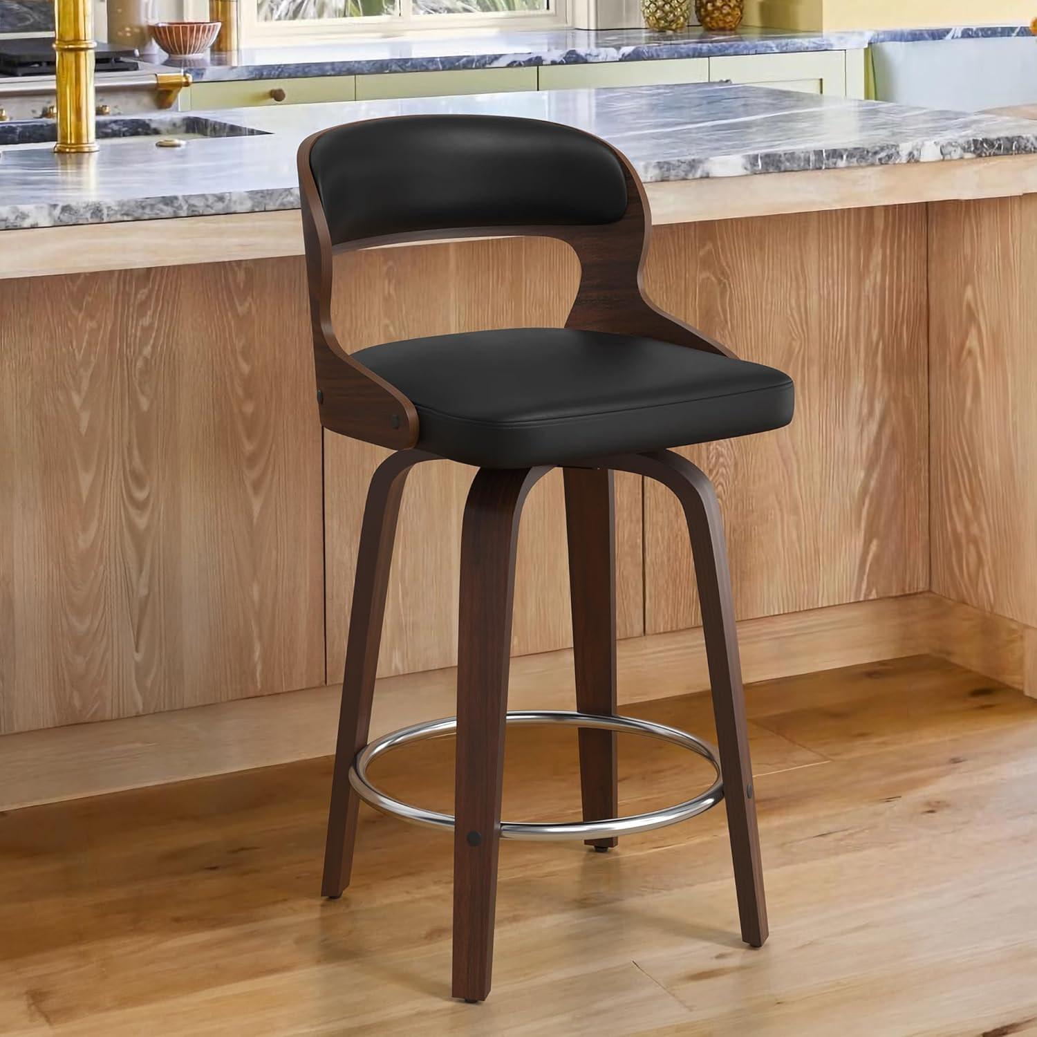 Cozyman 26" Counter Height Bar Stools, Mid Century Bar Stools with ...