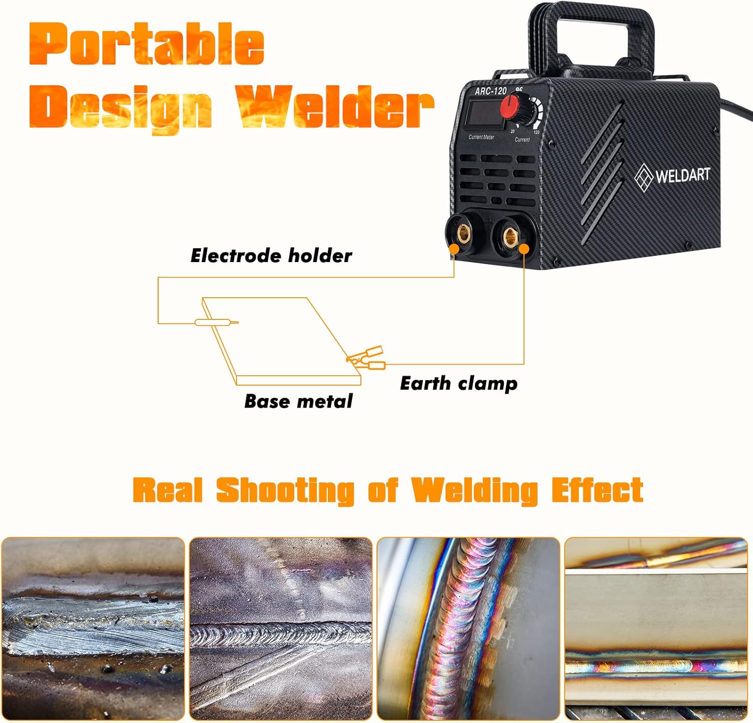 Buy WELDART 110V Welder,120A ARC Welder Machine IGBT Digital Hot Start ...