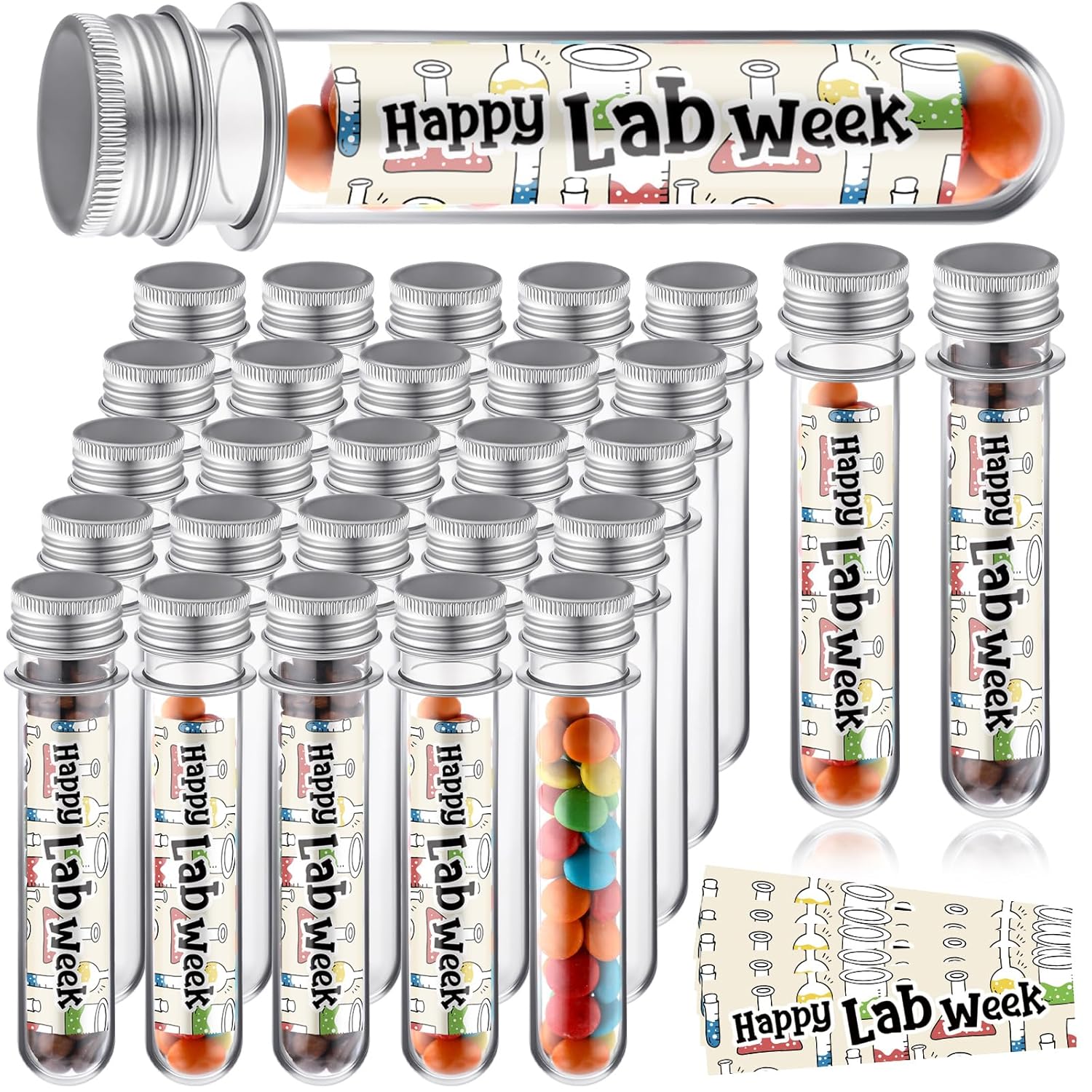 LOYIM 25 Set Lab Week Gifts Bulk Science Party Favors 45ml Plastic Test ...
