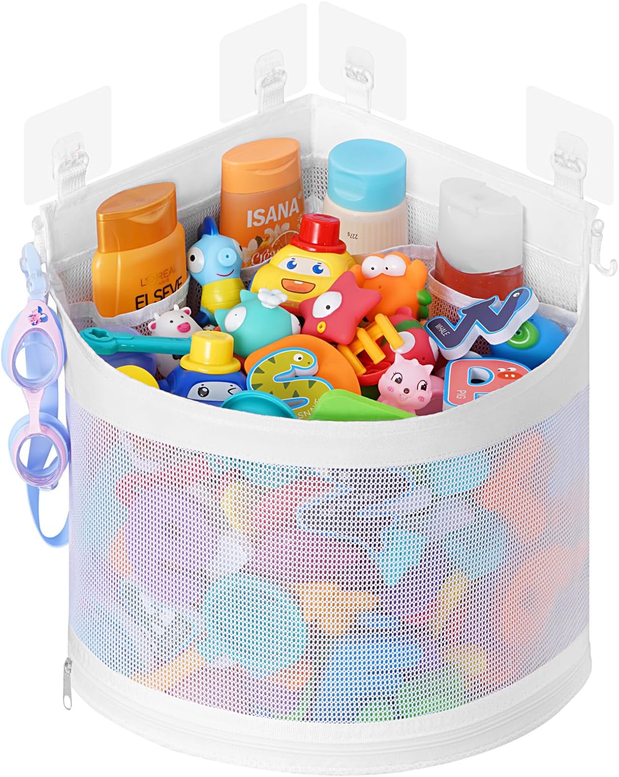 Amazon.com: Gealaek Bath Toy Organizer Storage for Kids Mesh Bath Toy ...