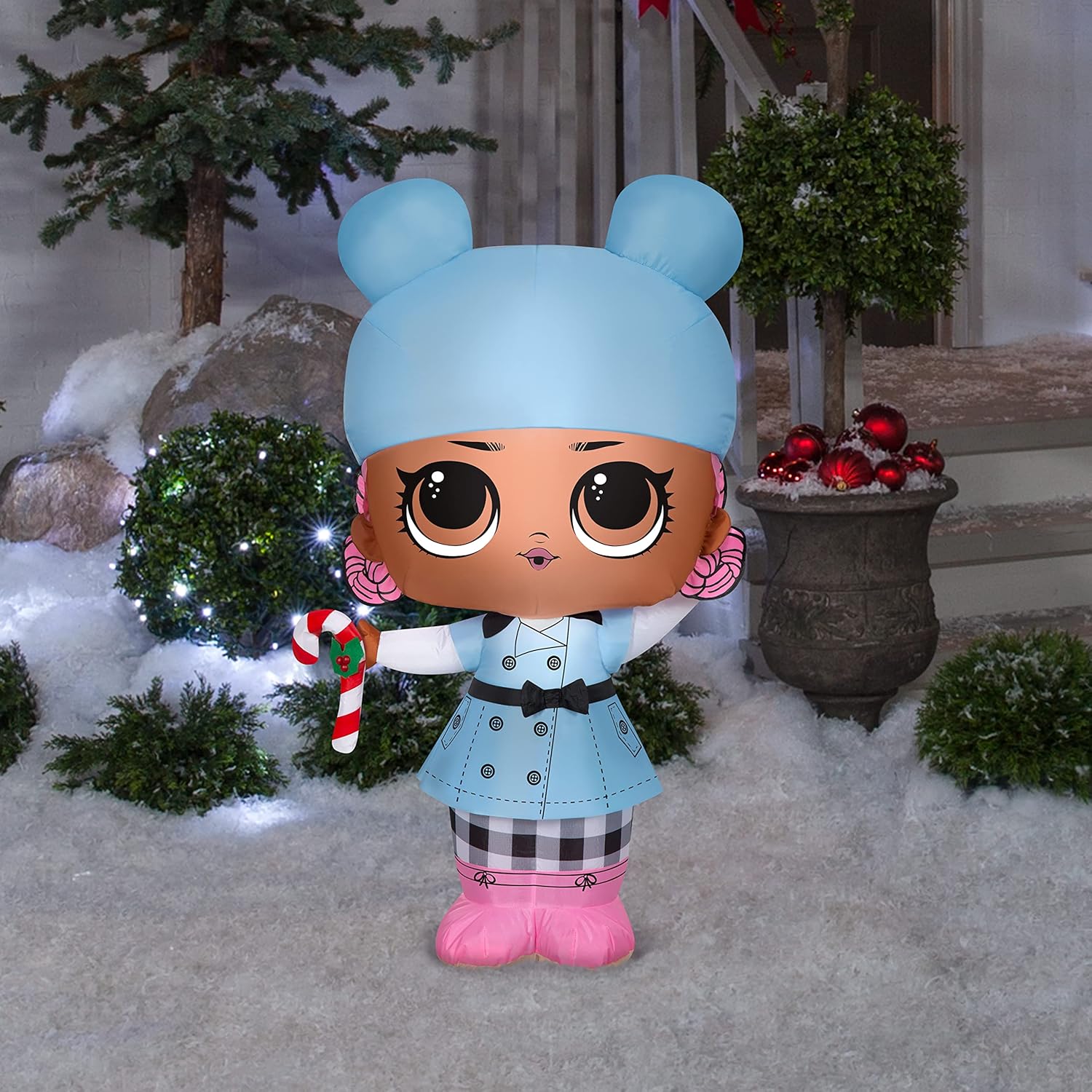 Gemmy Airblown – Muñeca inflable Big City BB con bastón de caramelo, 3. ...