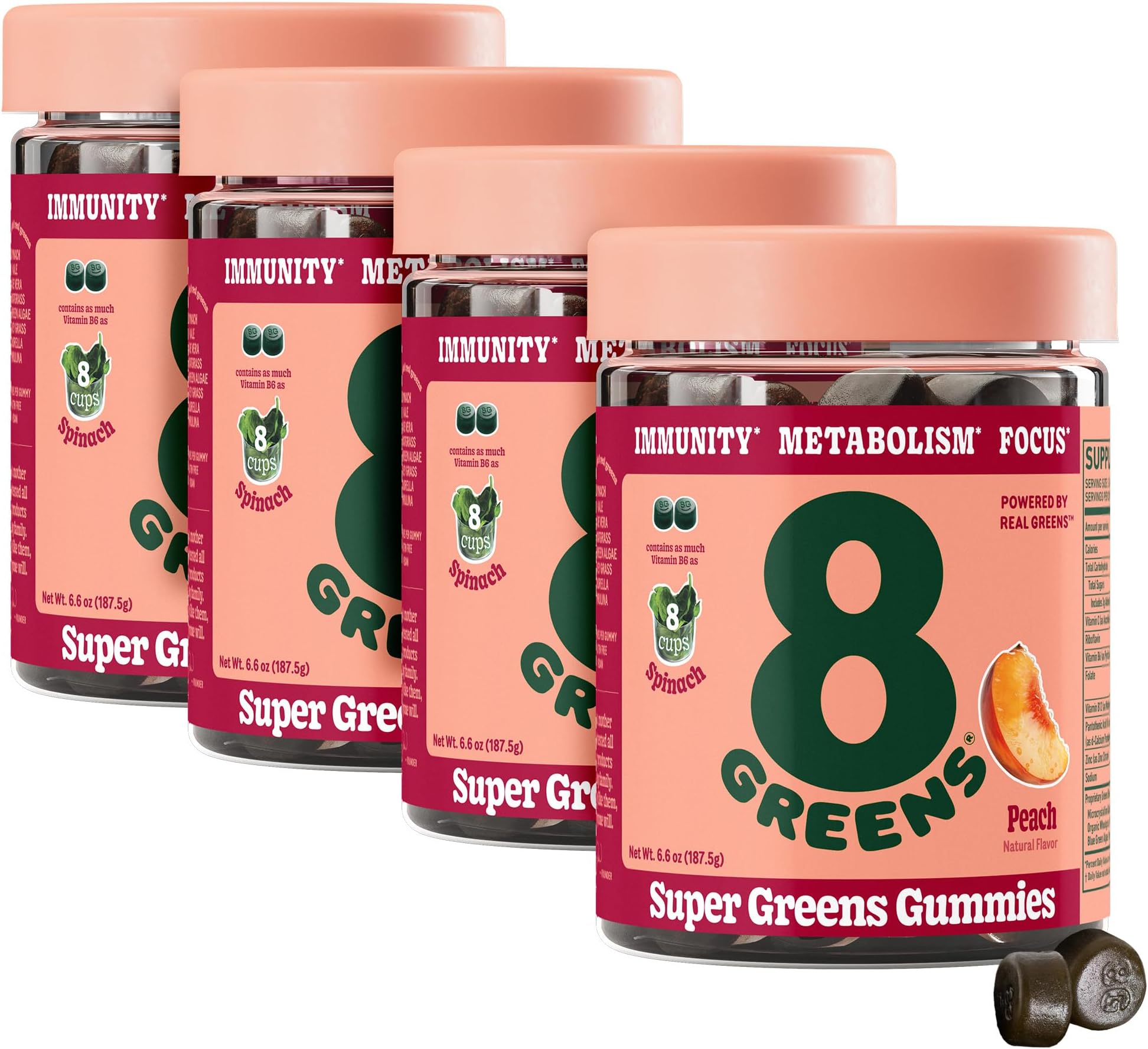 Amazon.com: 8Greens Supergreens Gummies | Super Greens Powder Superfood ...
