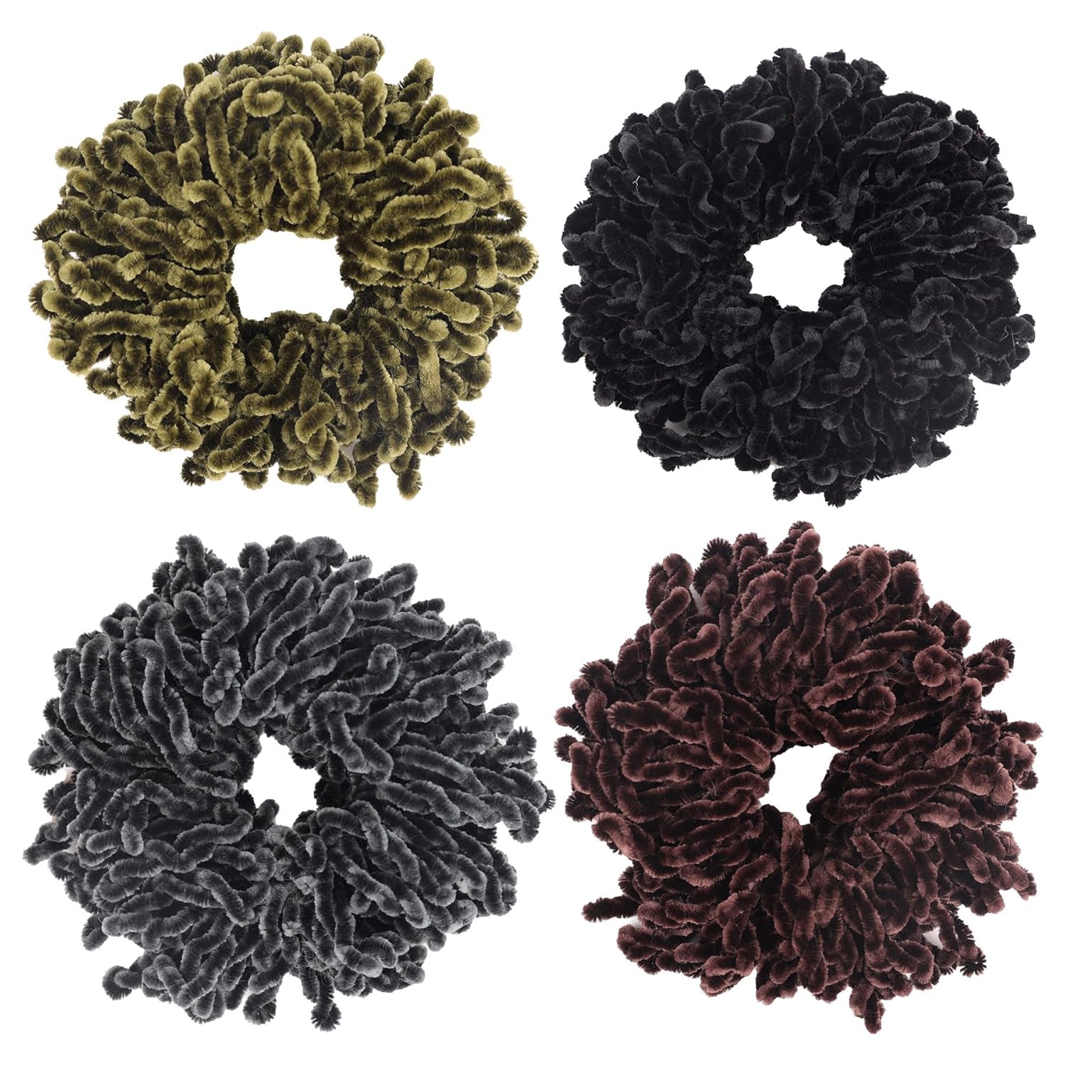 Amazon.com: AUEAR, 4 Pack Volumizing Hair Scrunchie Hijab Volumizer ...