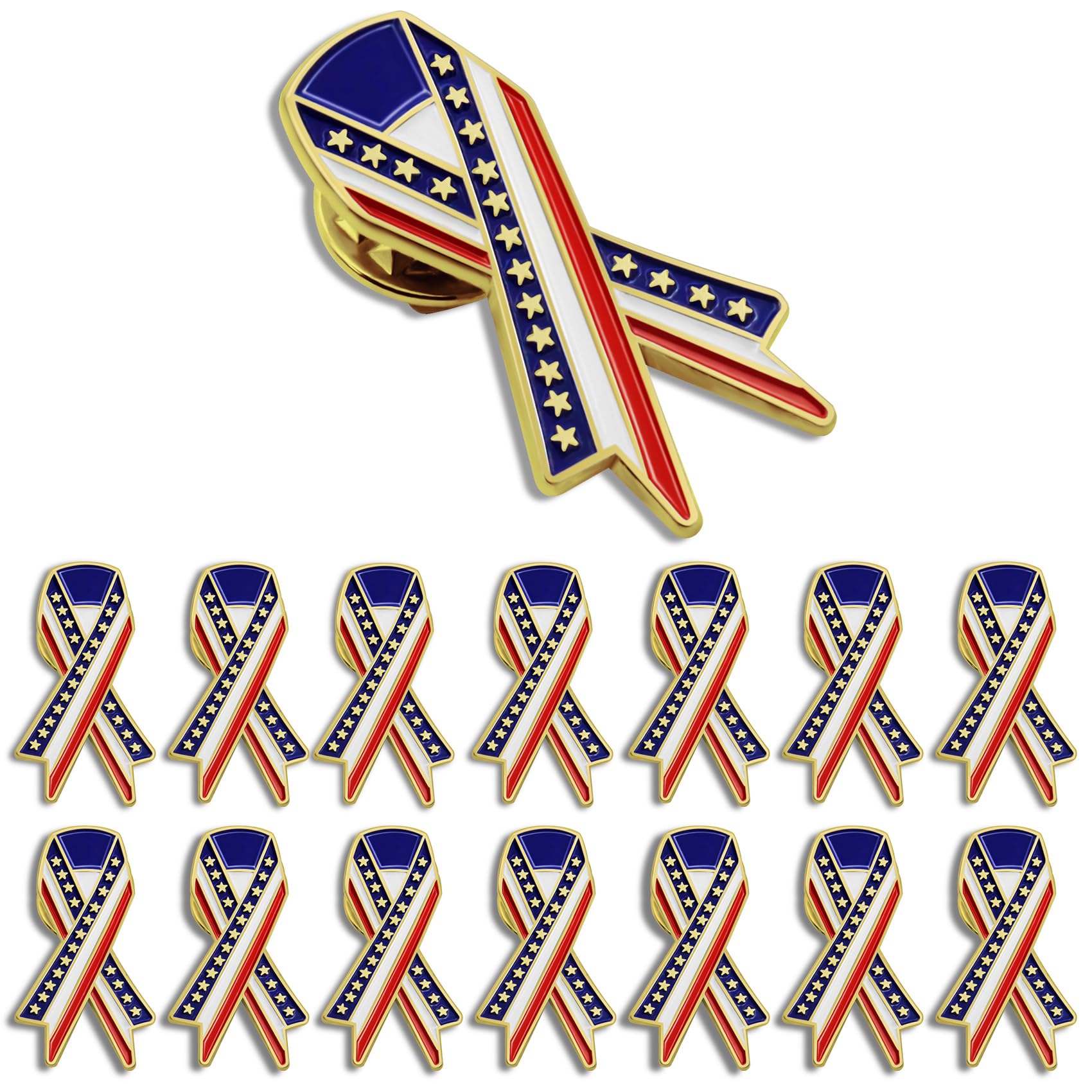Amazon.com: 25 Pcs Memorial Day American Veteran Lapel Pins ...