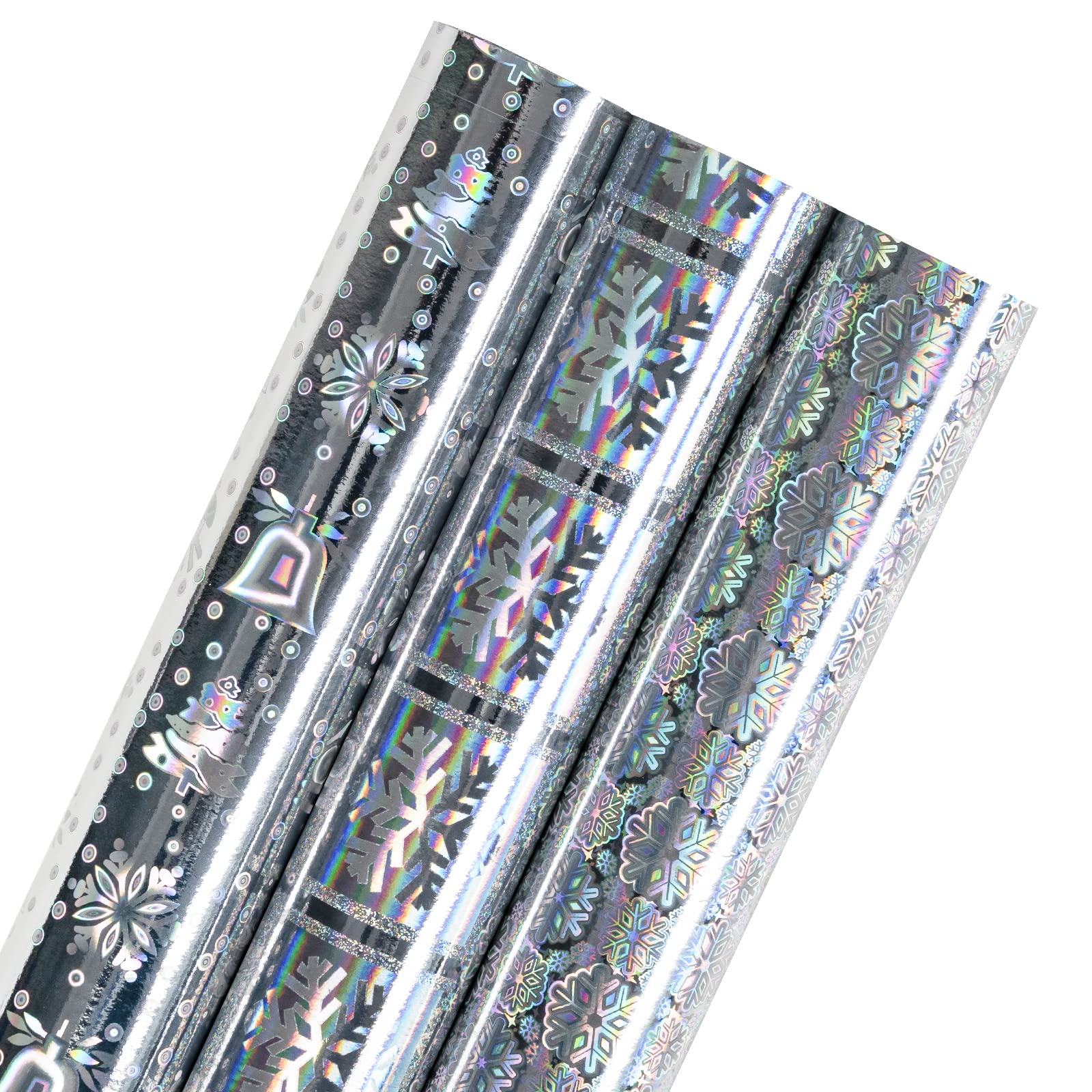 Snapklik.com : LeZakaa Christmas Holographic Foil Wrapping Paper - Mini ...