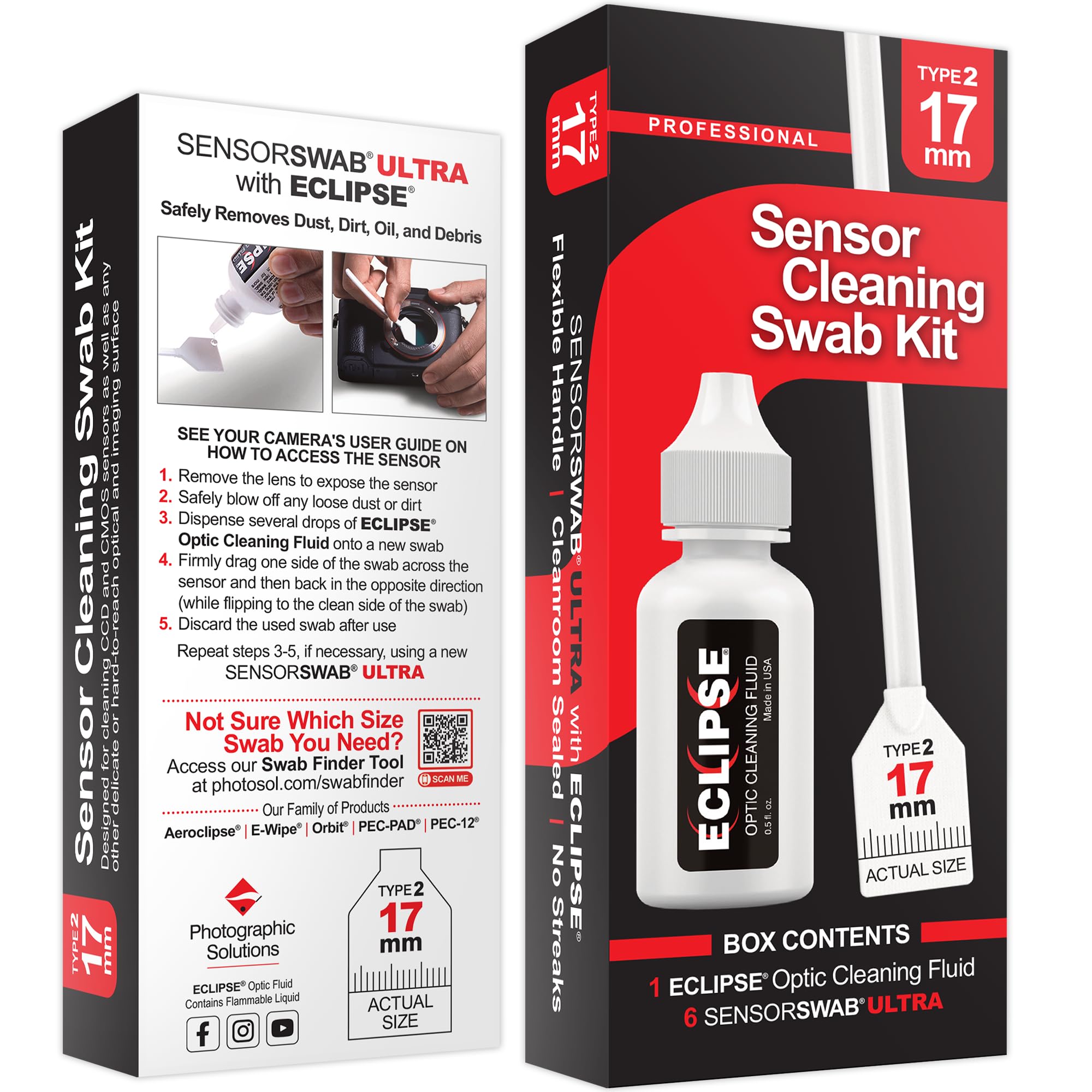 Amazon.com : Sensor Cleaning Swab Kit - Eclipse Optic Cleaning Solution ...