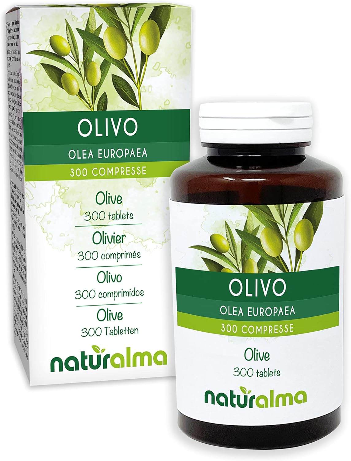 Olivo (Olea europaea) foglie Naturalma - 150 g - 300 compresse ...