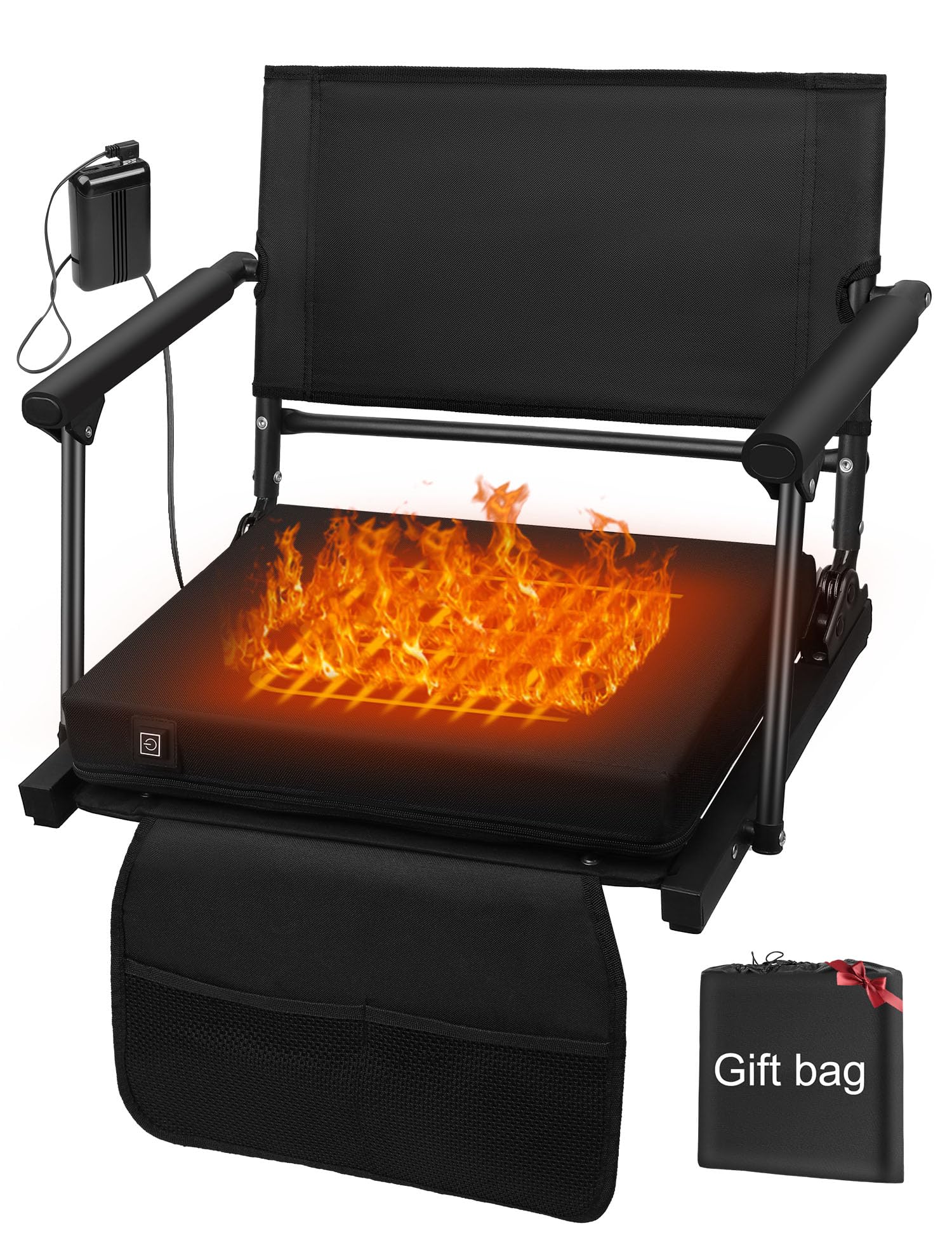 Heated Stadium Seats for Bleachers with Battey, 3 Levels of Heat ...