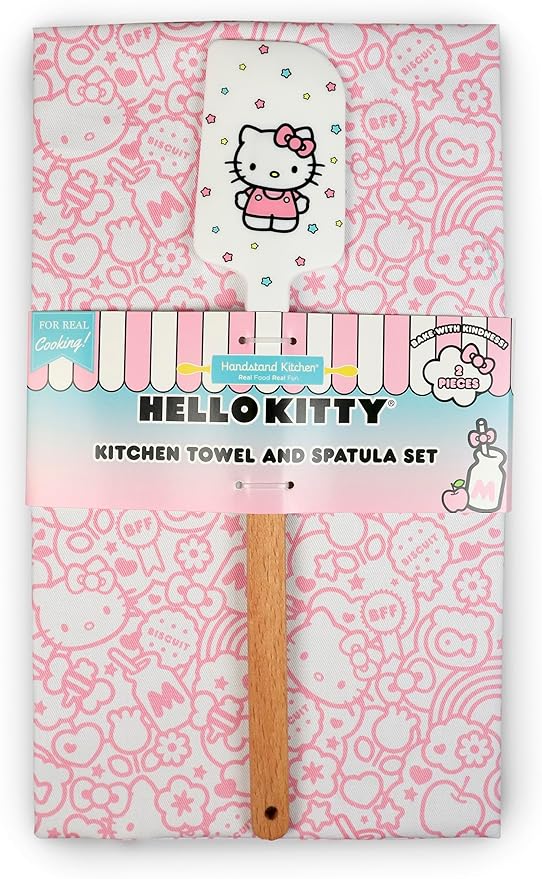 Amazon.com: Handstand Kitchen Hello Kitty Sweet BFF Print Cotton ...