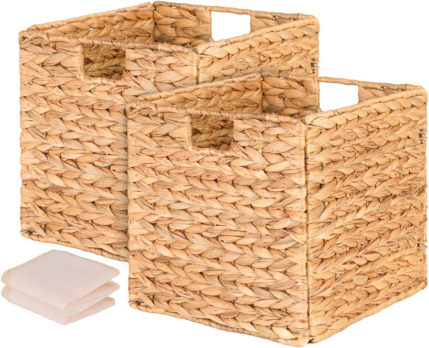 Amazon.com - ATEDIR 12inch Wicker Storage Cubes, Water Hyacinth Storage ...