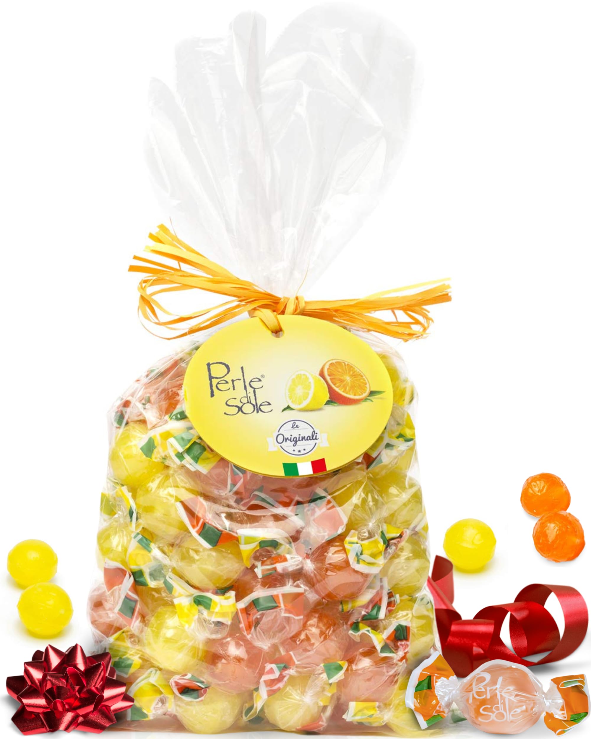 Amazon.com : Perle di Sole Italian Hard Candy - Assorted Orange ...