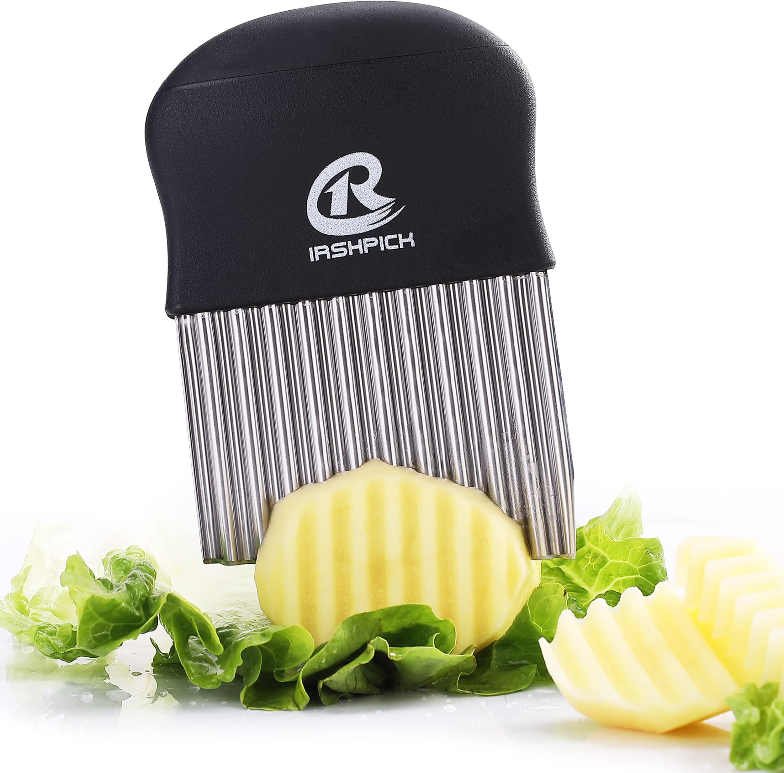 Crinkle Cutter, Stainless Steel Potato Chipper Chip Cutter, Potato ...