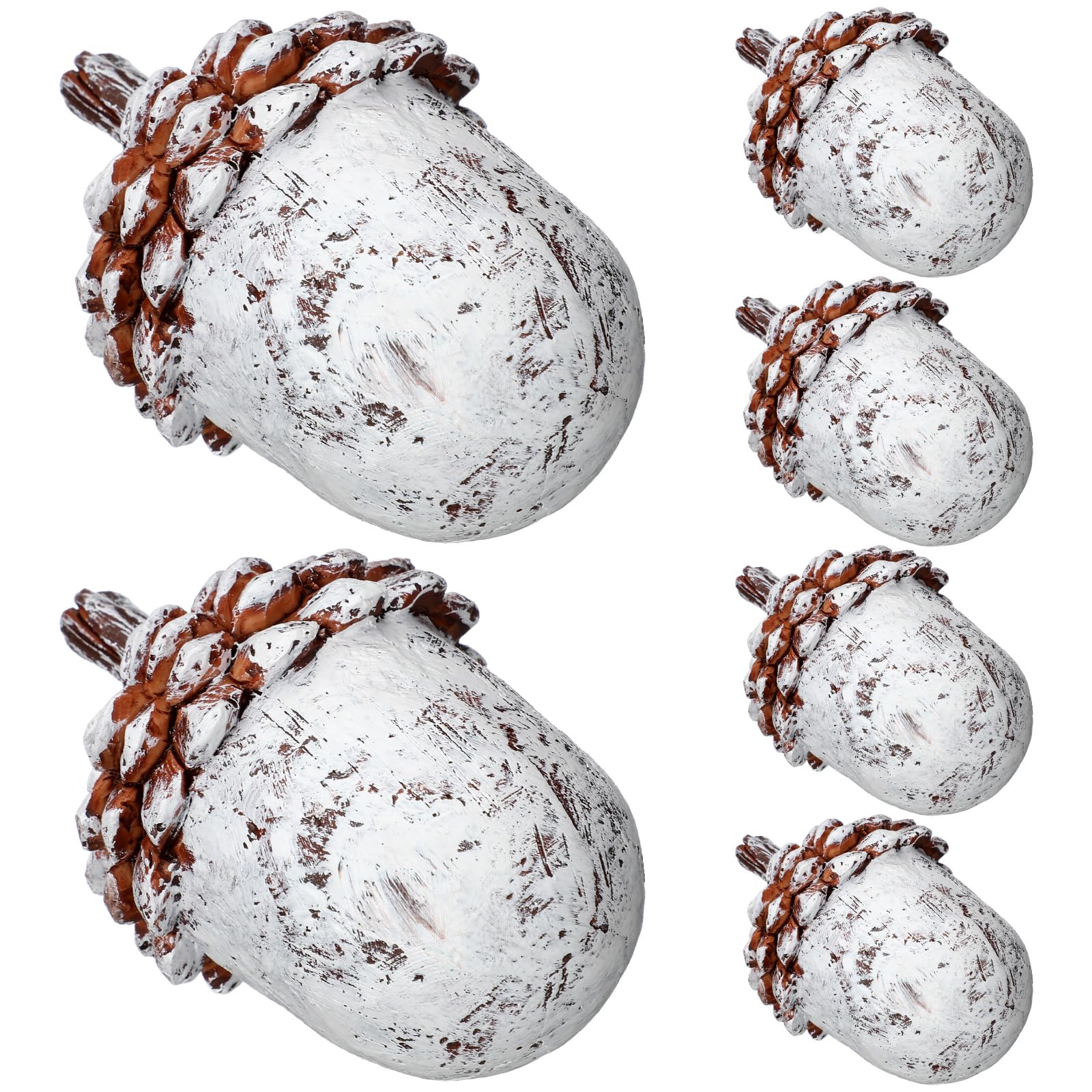 Amazon.com: Vercraft 6 Pcs 3.9 Inch Acorn Christmas Table Decorations ...