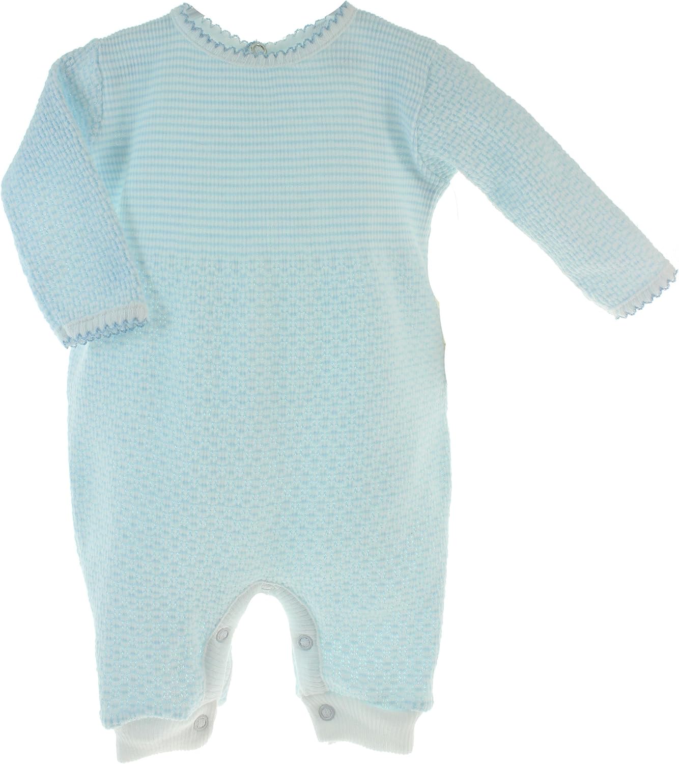 Amazon.com: Paty Inc Baby Boys Take Home Sleeper Outfit Blue White ...