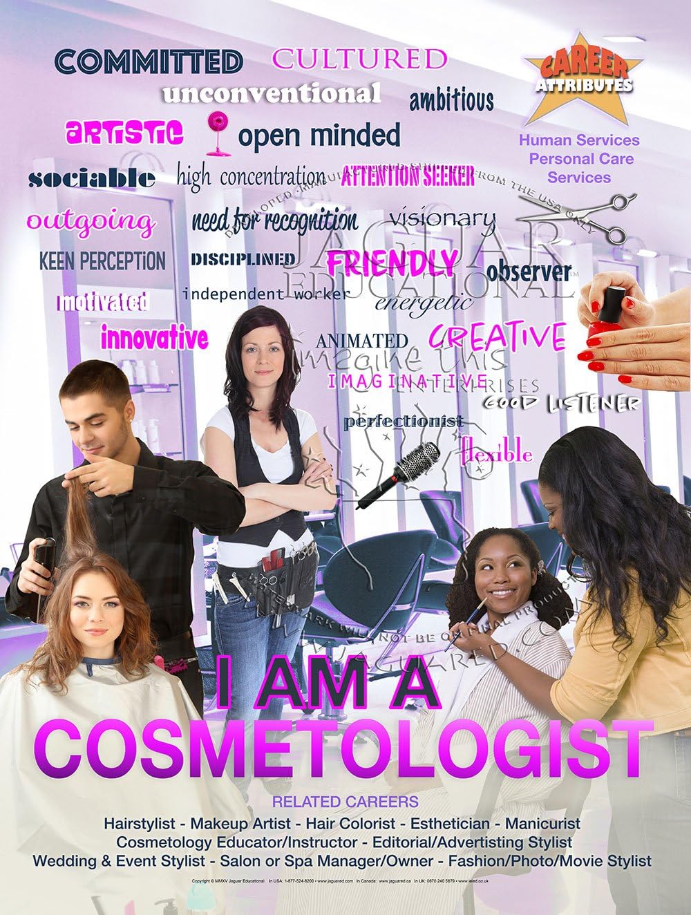 Amazon.com: Jaguar Educational I Am a Cosmetologist Career Attributes ...