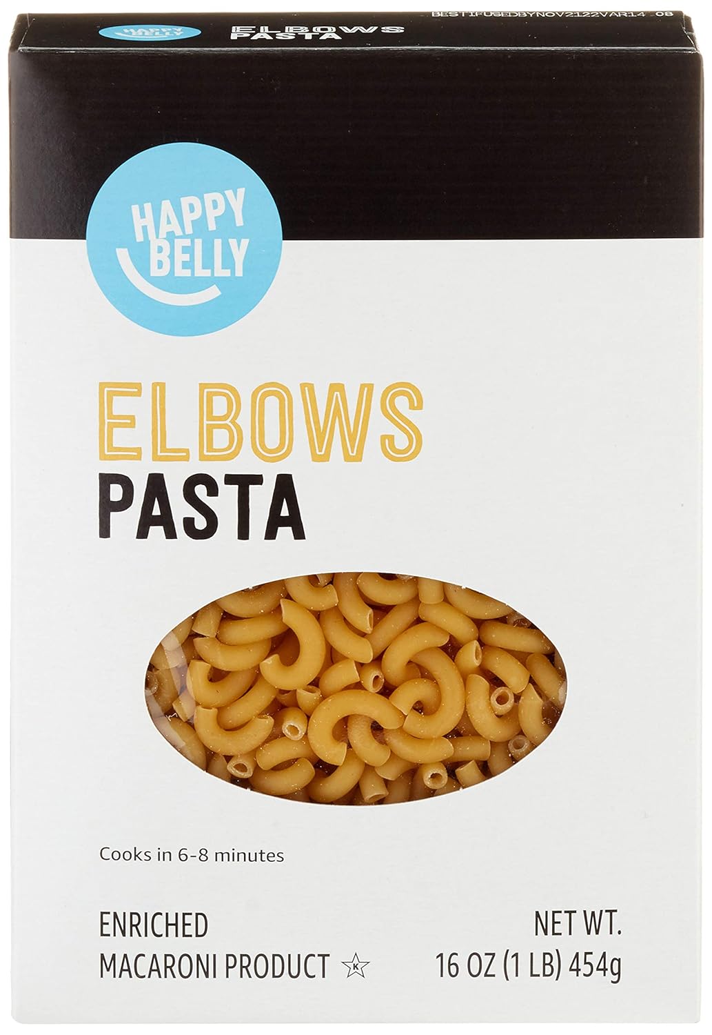 Amazon.com: Amazon Brand - Happy Belly Pasta, Elbows, 16 oz (Previously ...