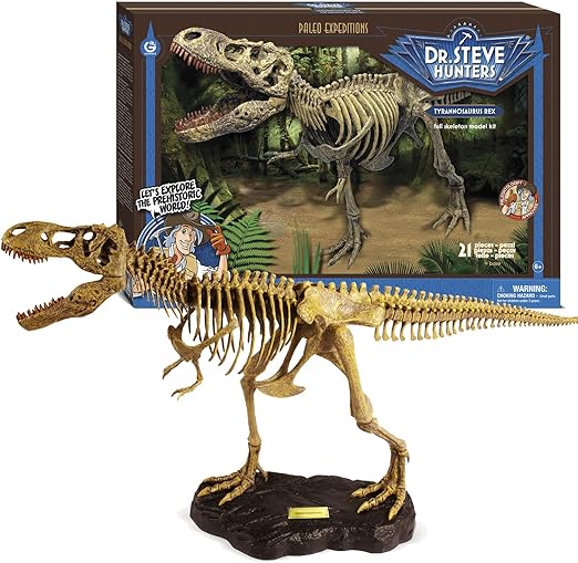 Amazon.com: Geoworld Tyrannosaurus Rex Skeleton Model Kit - 1:15 Scale ...