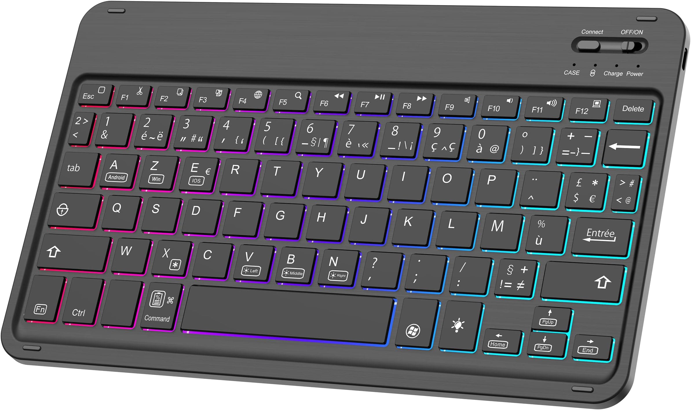 IVSOTEC Clavier Bluetooth AZERTY, Tablette Clavier Bluetooth pour ...