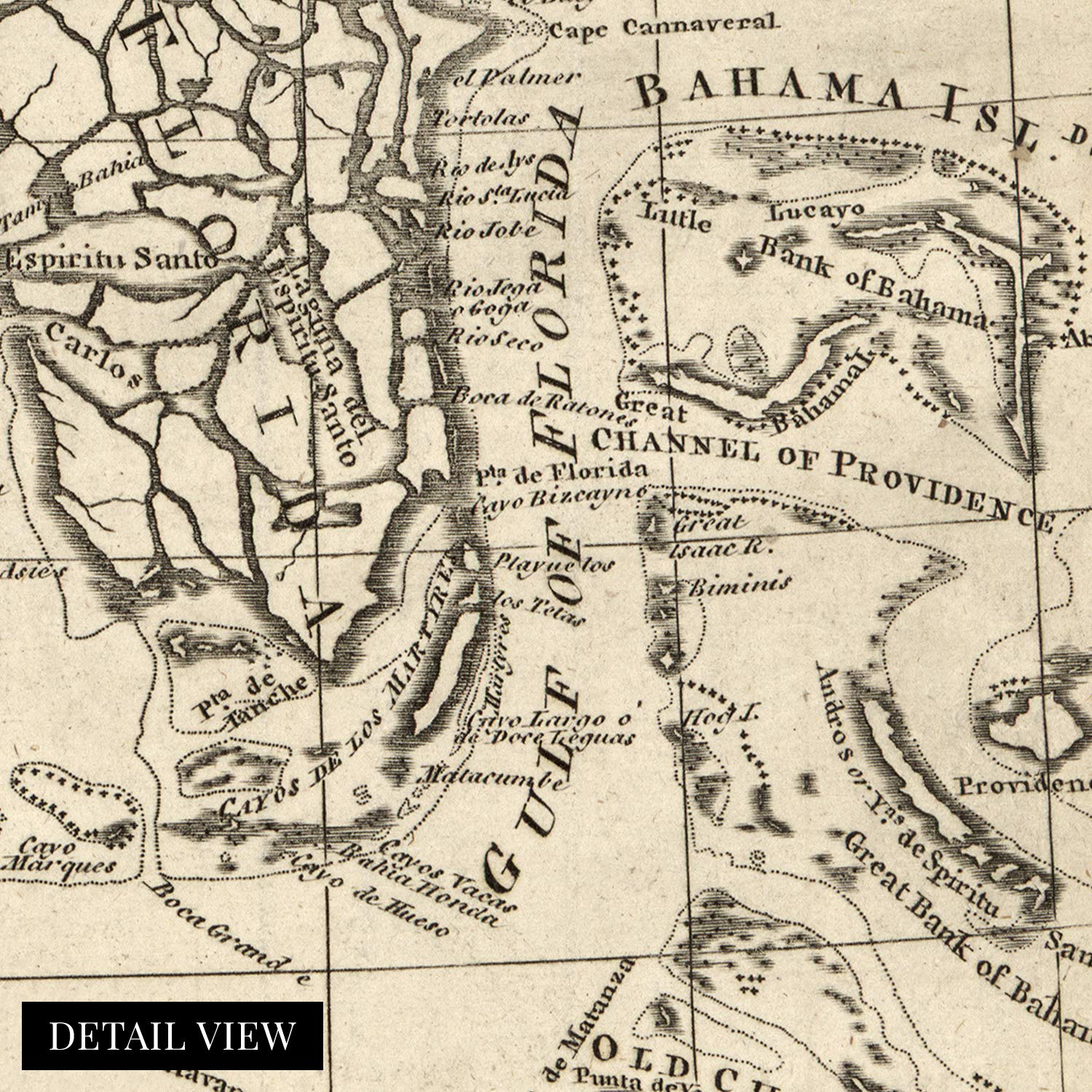 Snapklik.com : HISTORIX Vintage 1763 East & West Florida Map - 24x30 ...