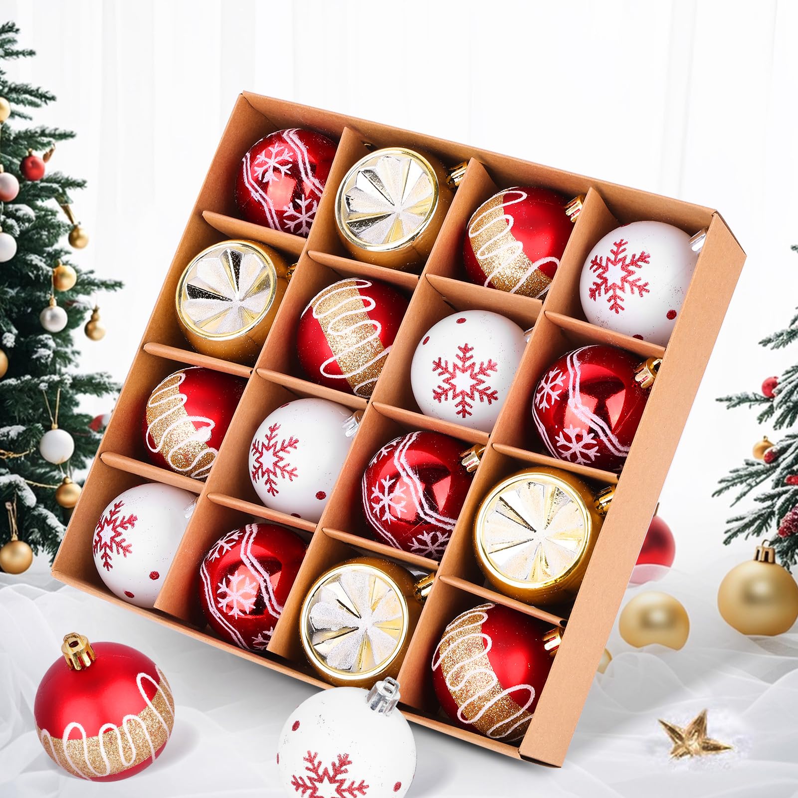 Amazon.com: MXLATUU Christmas Balls, Christmas Ornaments Ball Set ...