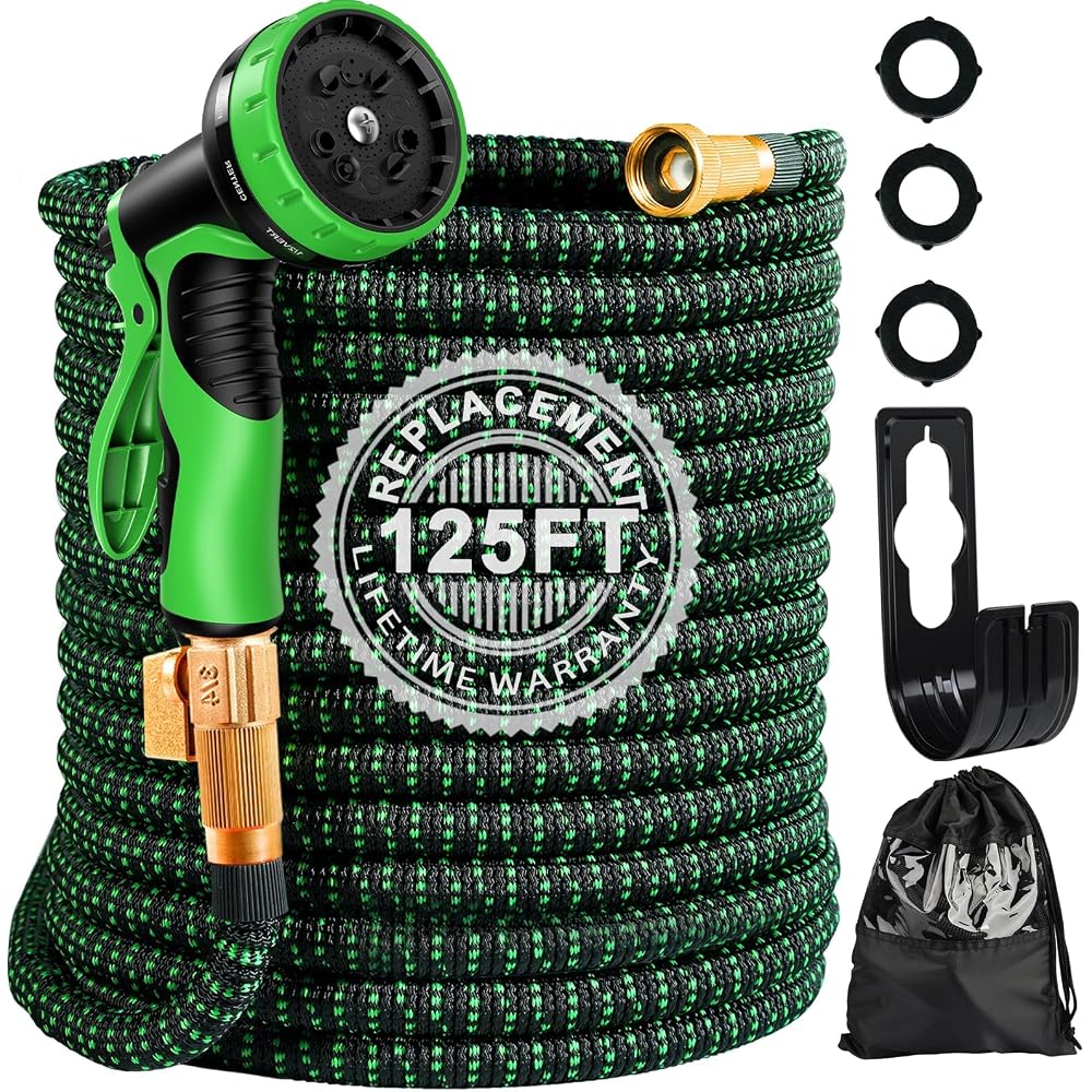 $8/mo - Finance Expandable Garden Hose 125FT,Water Hose with 10 ...