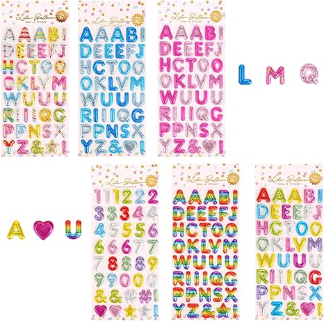 Amazon.com: 3D Puffy Glitter Stickers - 240 Pcs Colorful 3D Letter ...