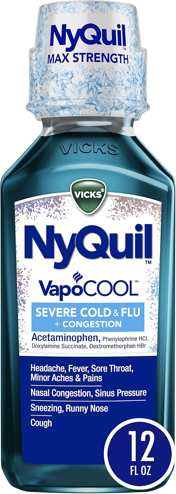 Amazon.com: Vicks NyQuil VapoCOOL SEVERE Cold, Flu + Congestion Liquid ...