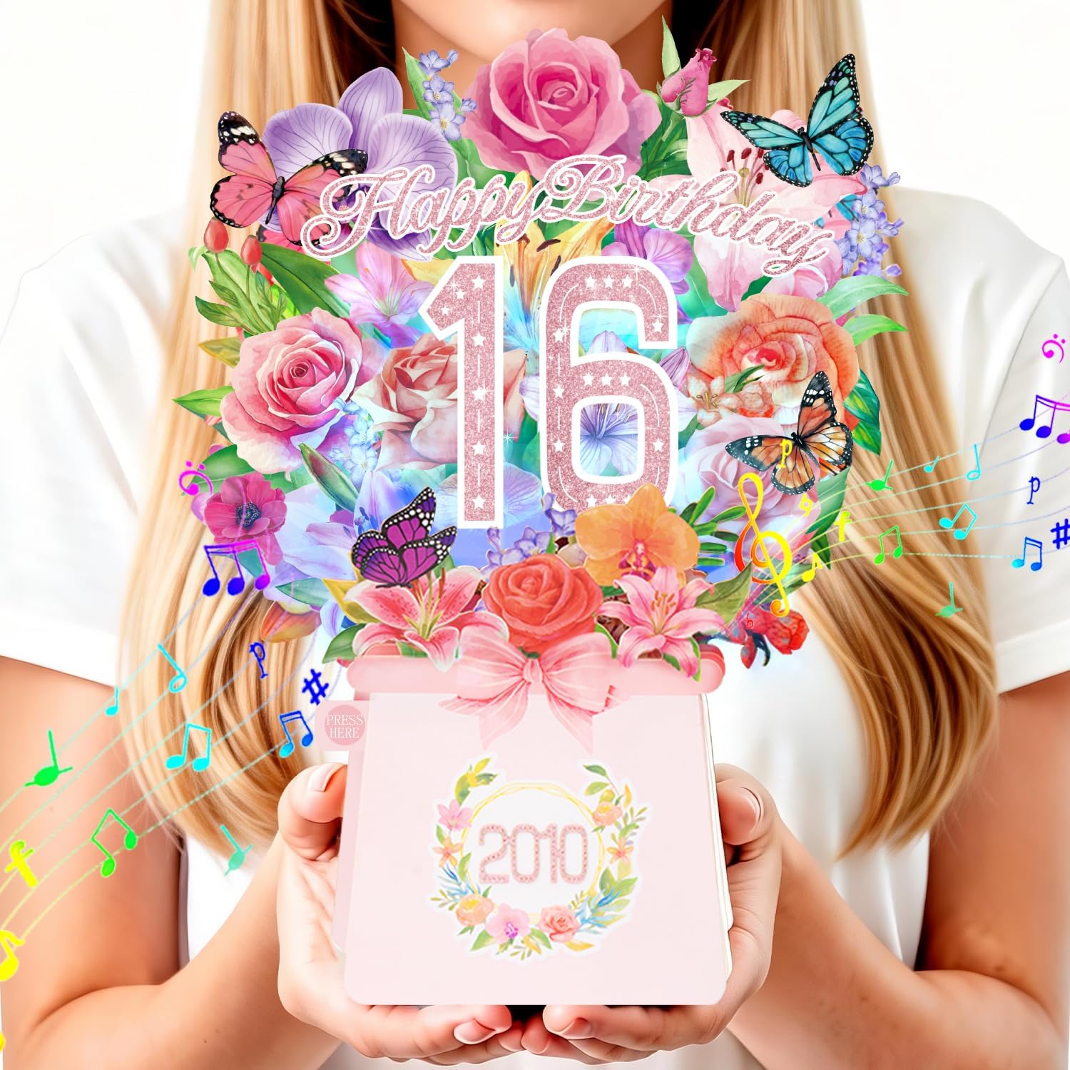 Amazon.com: Sweet 16th Birthday Cards, Light and Music 16 Years Old ...