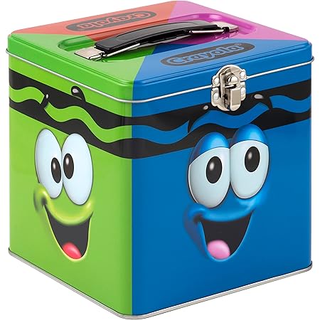 Amazon.com: The Tin Box Company Crayola Stack Store and Carry Tin ...