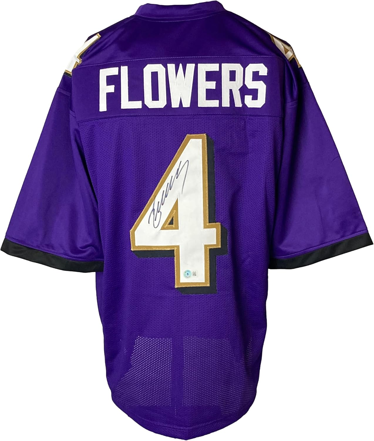 Zay Flowers Signed Custom Purple Pro-Style Football Jersey BAS ITP at ...