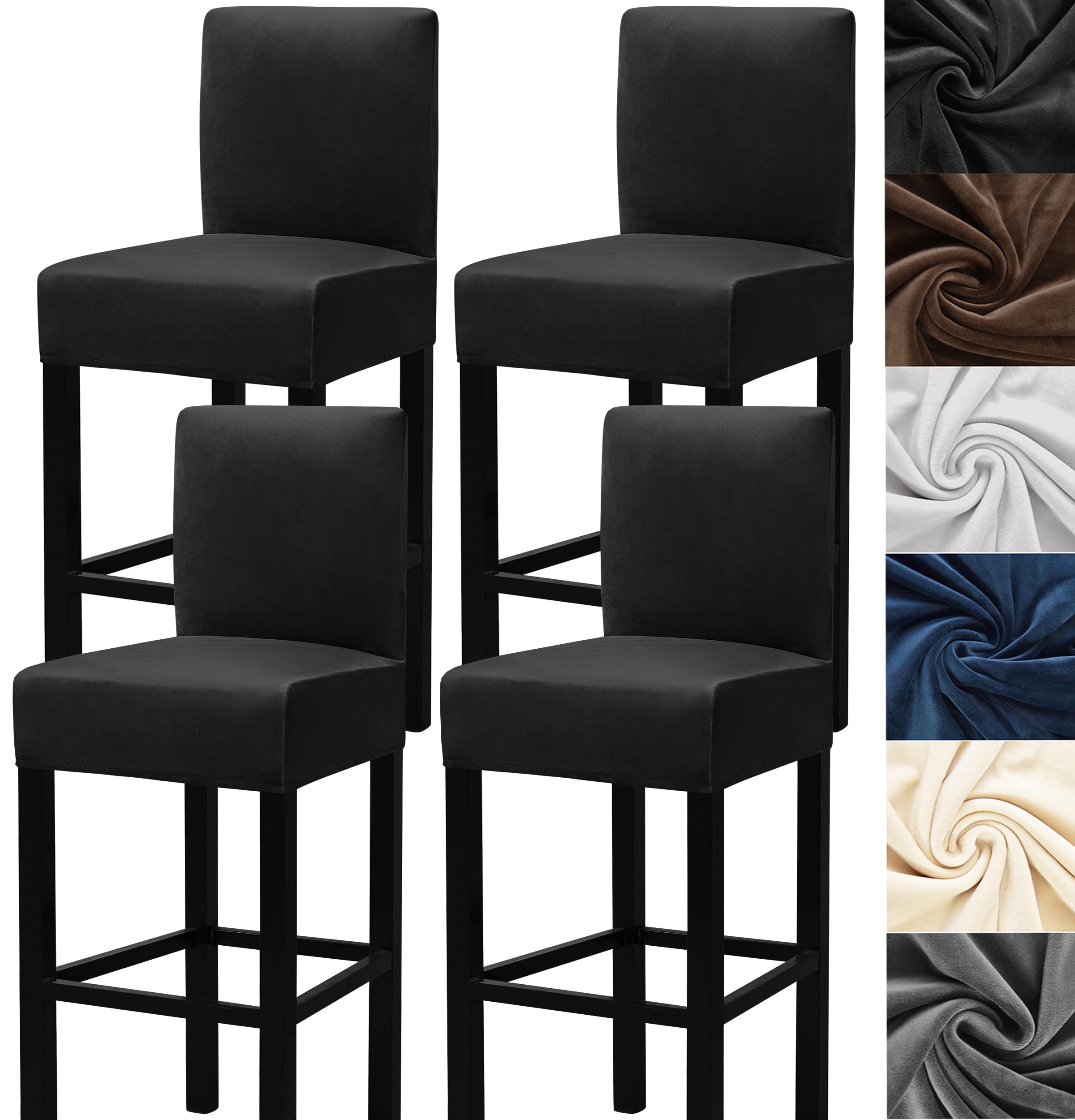 Amazon.com: HFCNMY Bar Stool Covers,4 Pack Stretch Bar Stool Covers ...