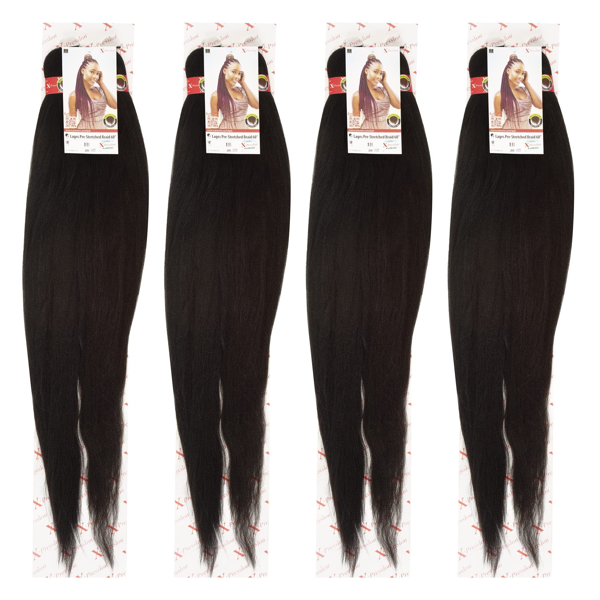 NEW 60 INCH PRE-PULLED XPRESSION LAGOS BRAID PRE-PULLED Hair Extension ...