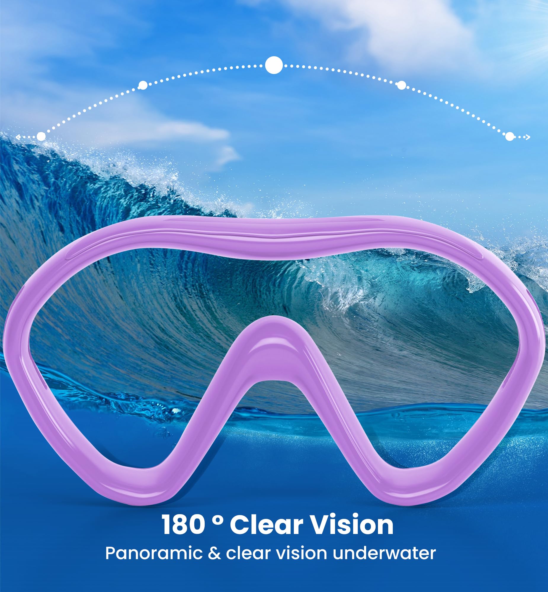 Snapklik.com : Aegend Kids Swim Goggles Snorkel Diving Mask For Kids ...
