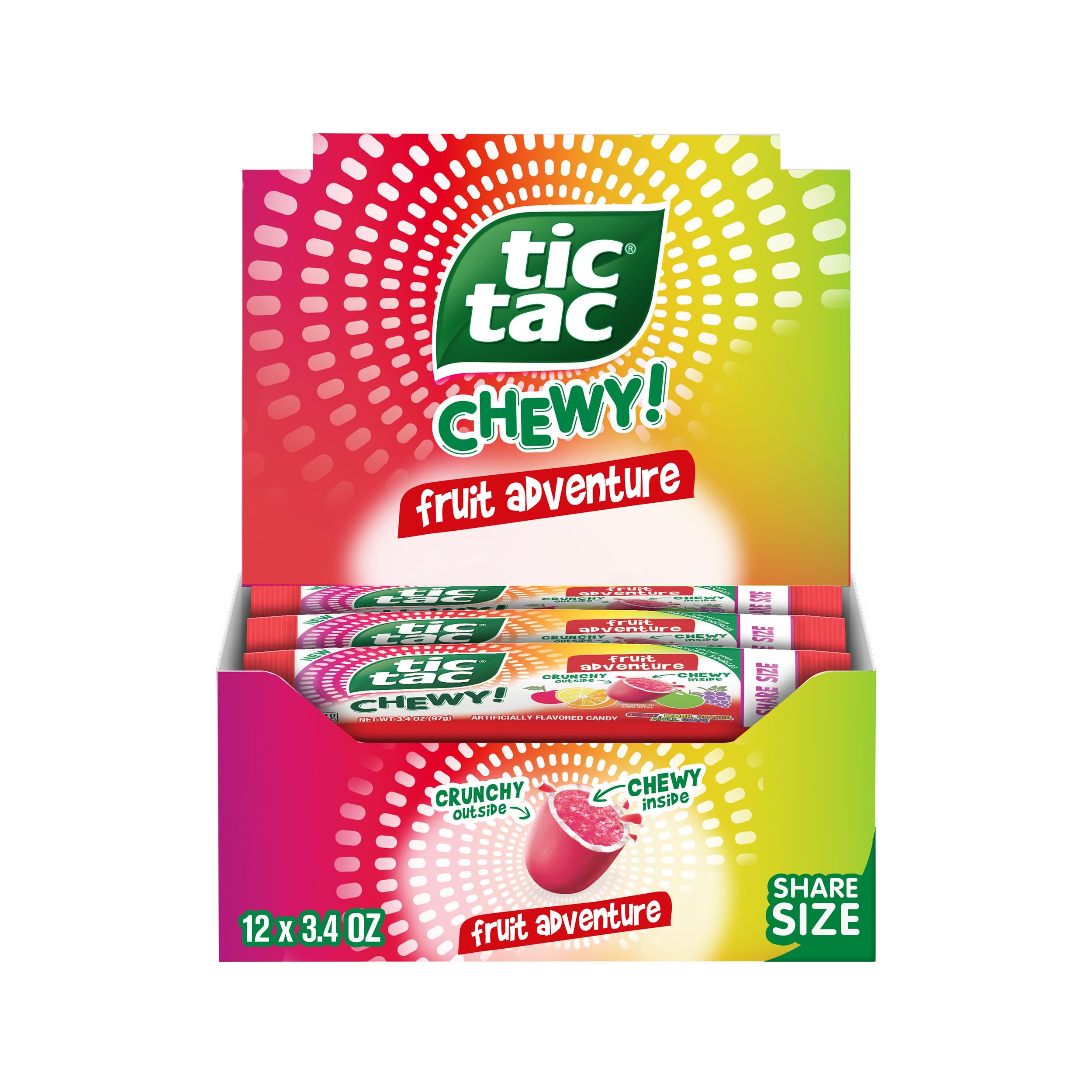 Amazon.com: Tic Tac Chewy Fruit Adventure Candy, Bulk 12 Pack, Fruit ...