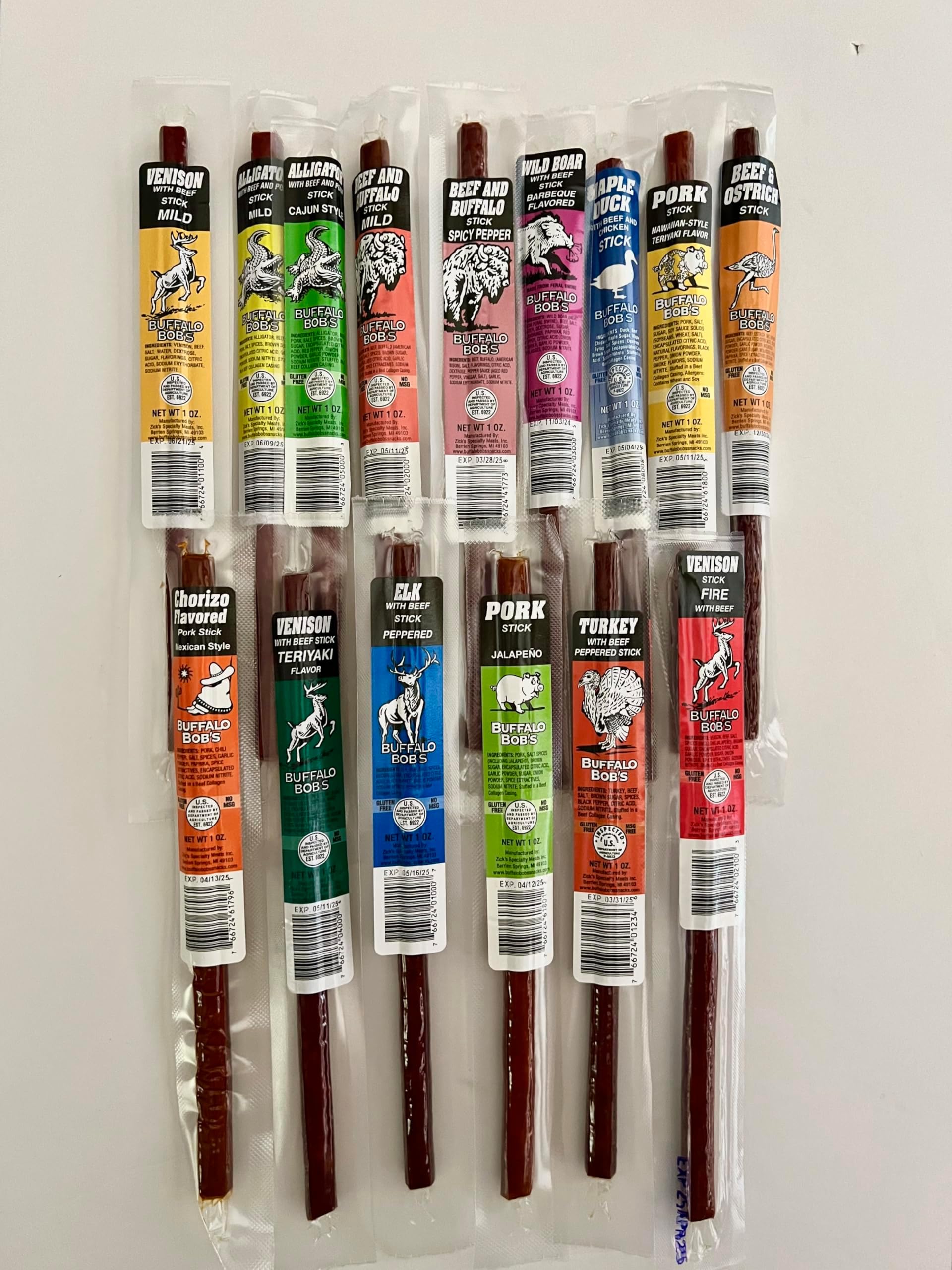 Amazon.com: 25 Piece Game Jerky Alligator Beef Buffalo Elk Ostrich ...
