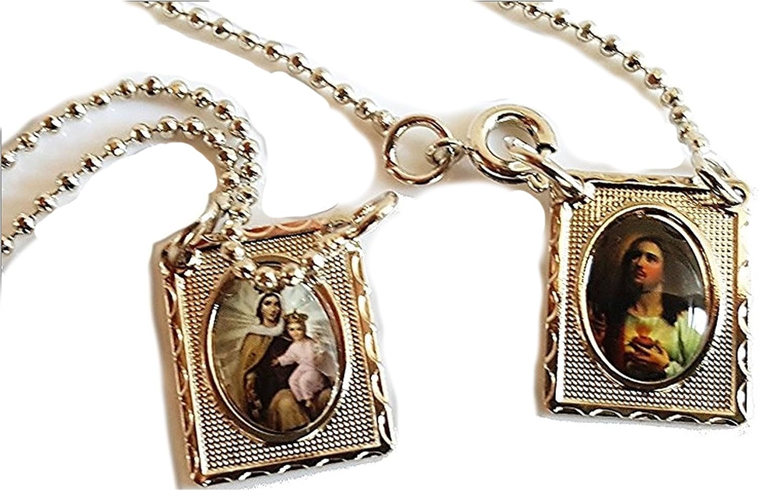 Escapulario de la Virgen del Carmen Jesús. Scapular con diseño de ...