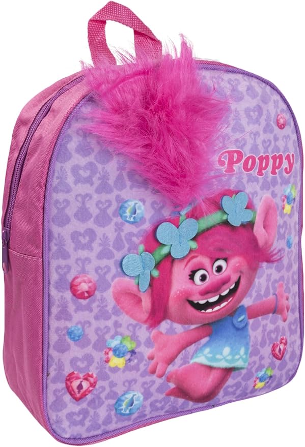Trolls Plush Backpack - Girls School Bag Featuring Poppy - Official ...