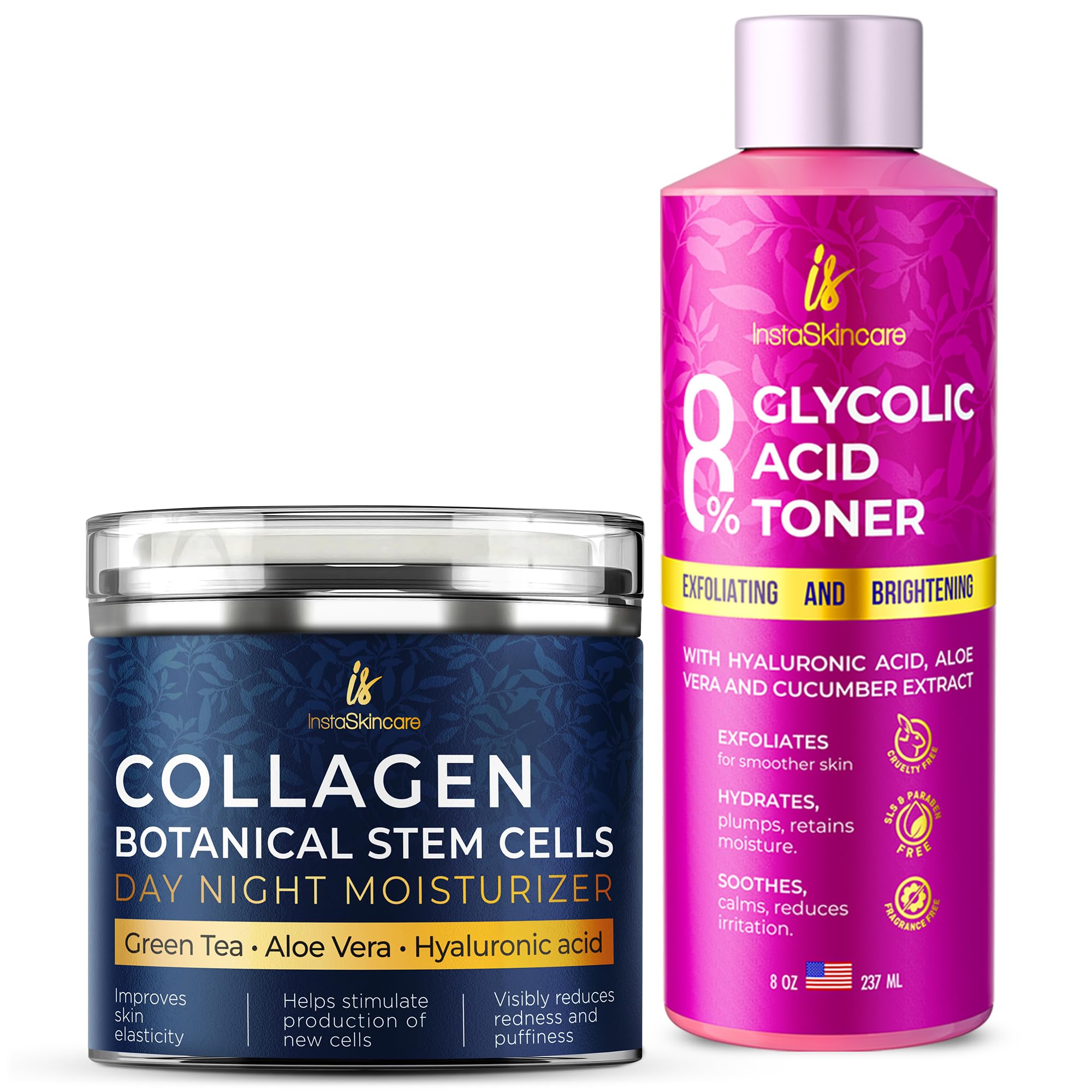 Amazon.com : InstaSkincare Advanced Collagen Botanical Stem Cells Cream ...