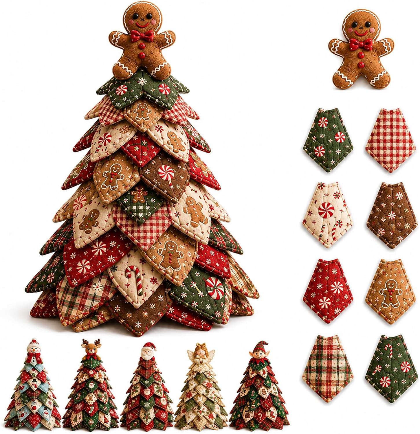 Amazon.com: DIY Quilted Christmas Tree Kit, 3D Quilt Kits for Beginners ...