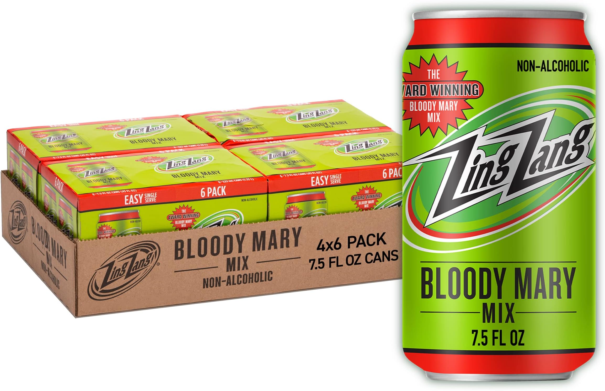 Amazon.com : Zing Zang Bloody Mary Mix, Non-Alcoholic Cocktail Mixer with a Bold-Tasting Seven ...