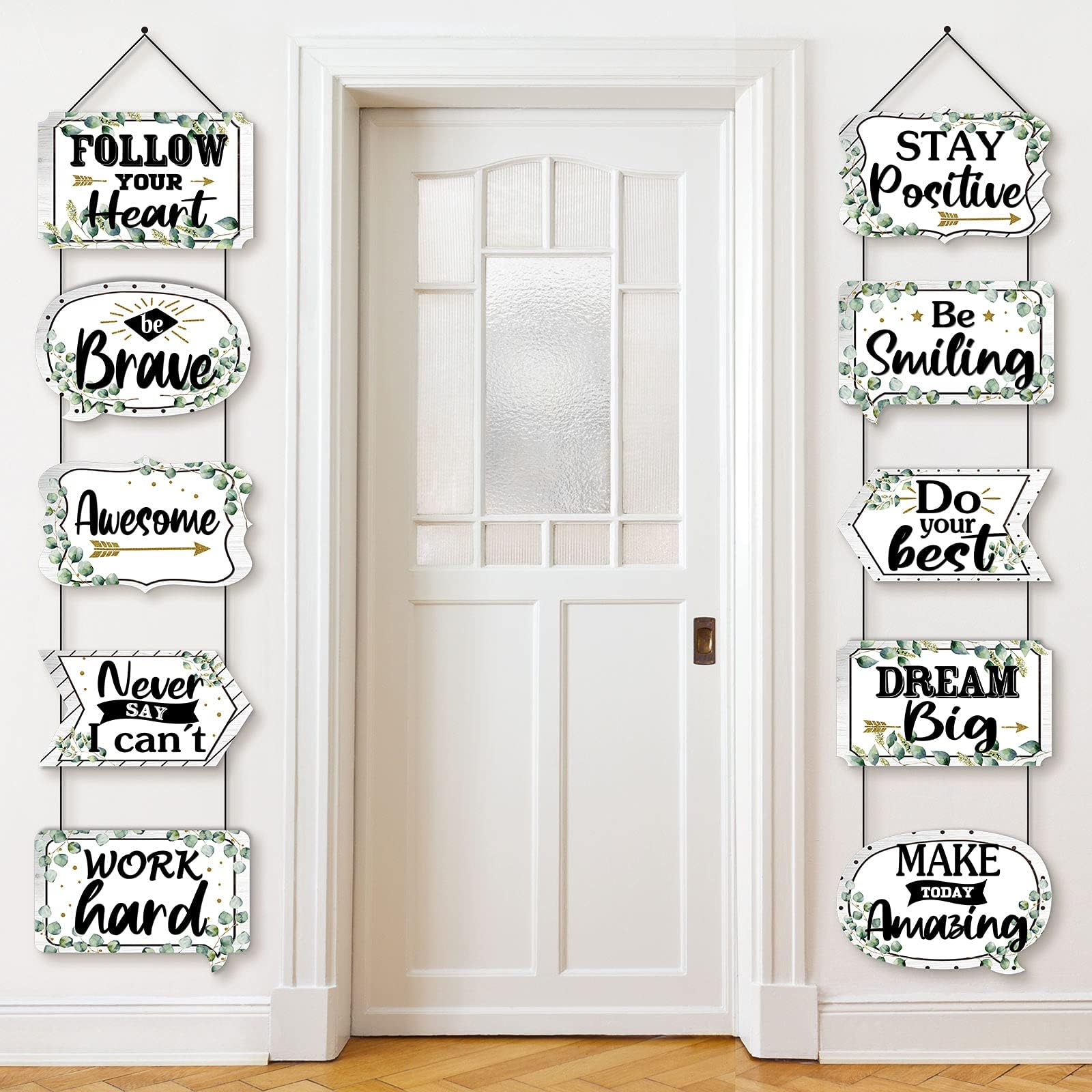 Amazon.com: 10 Pcs Motivational Classroom Porch Sign Positive Classroom ...