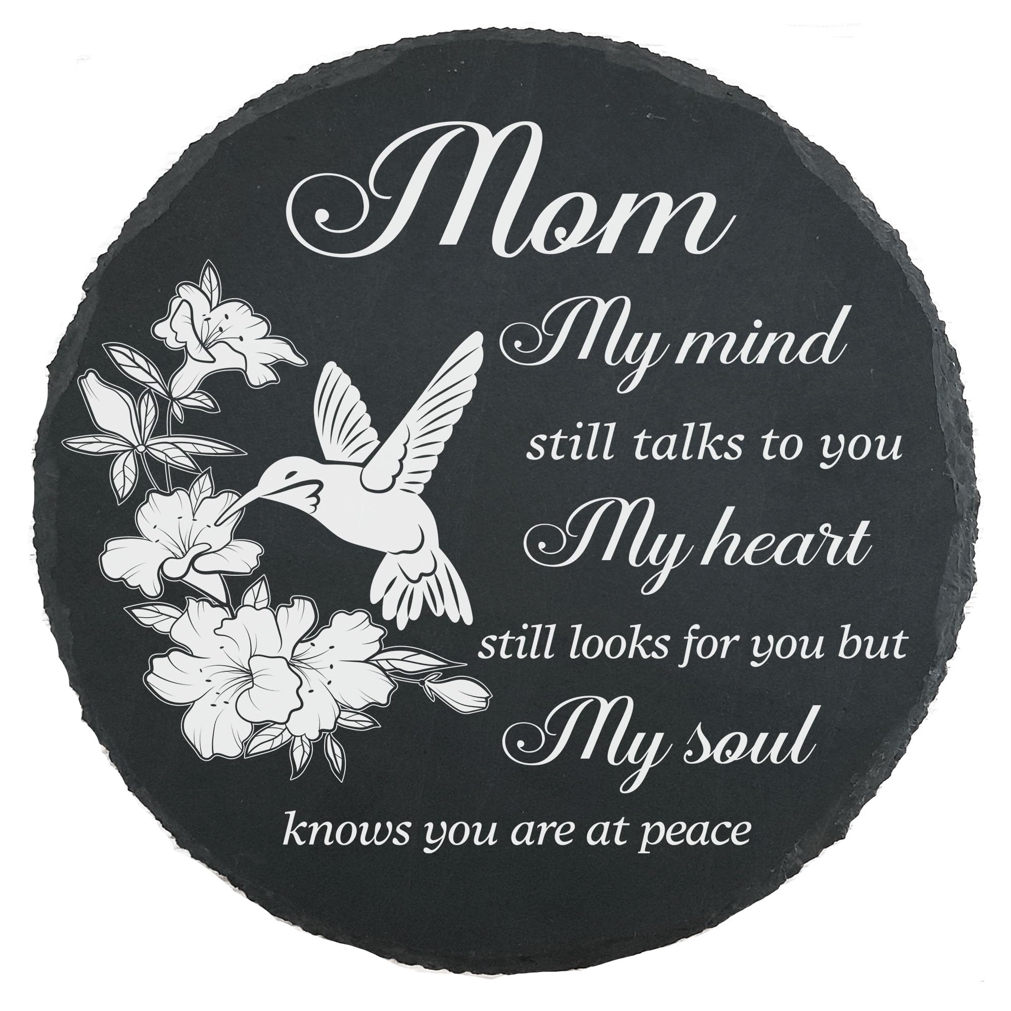 Amazon.com: Mom Memorial Garden Stones Slate Stone Sympathy Gifts Loss ...