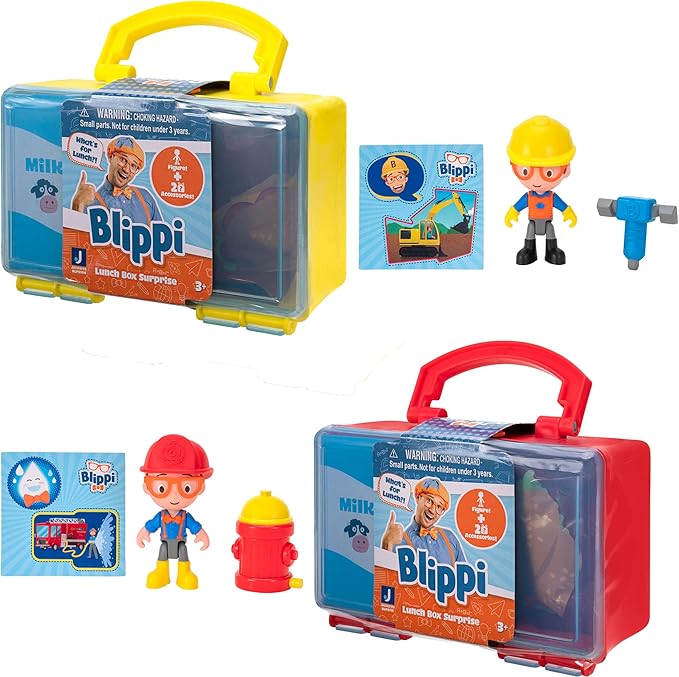 Amazon.com: Blippi Lunch Box Surprise 2 Pack, Construction and ...
