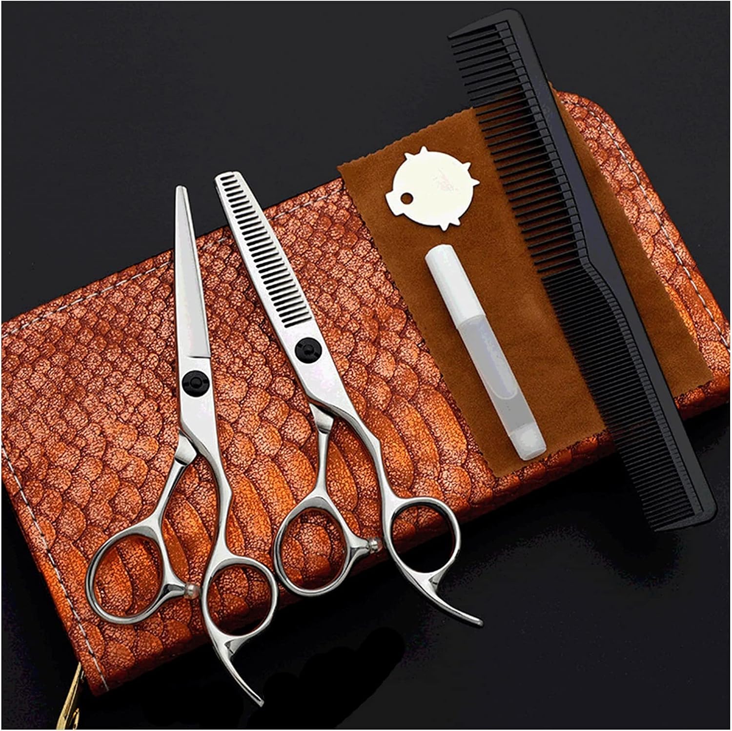 Amazon.com: 5.5 Inch Hand-Handled Hairdressing Scissors, Barber ...