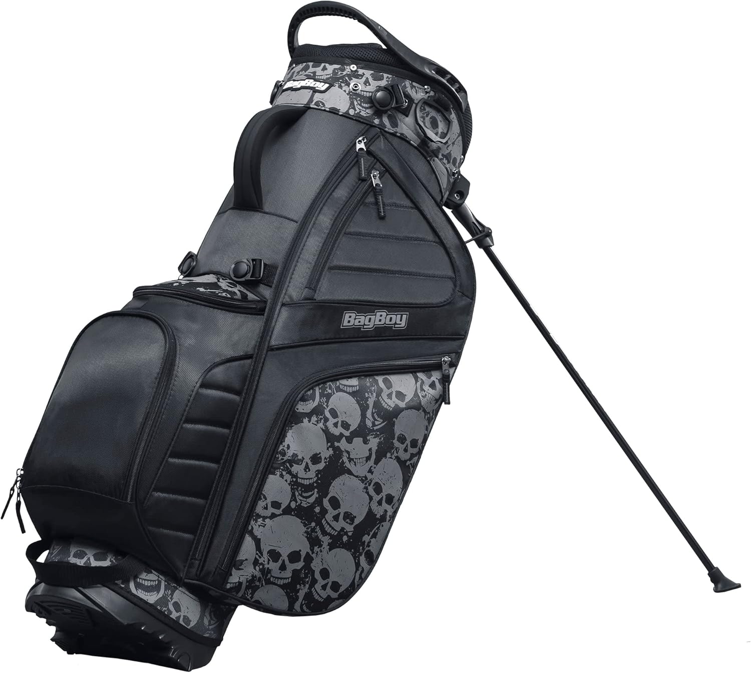 Amazon.com: Bag Boy HB-14 Hybrid Stand Bag 2020 Black/Charcoal/Skulls ...