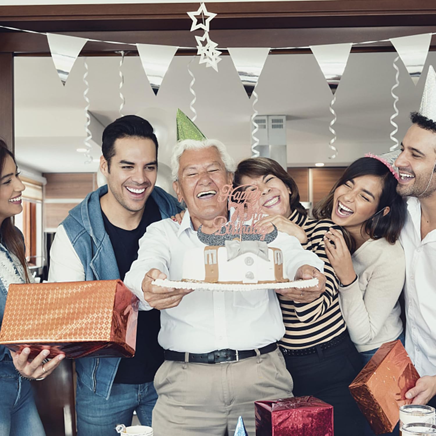 Buy Rsstarxi 1 Pack Happy 70th Birthday Cake Topper Glitter 70 ...