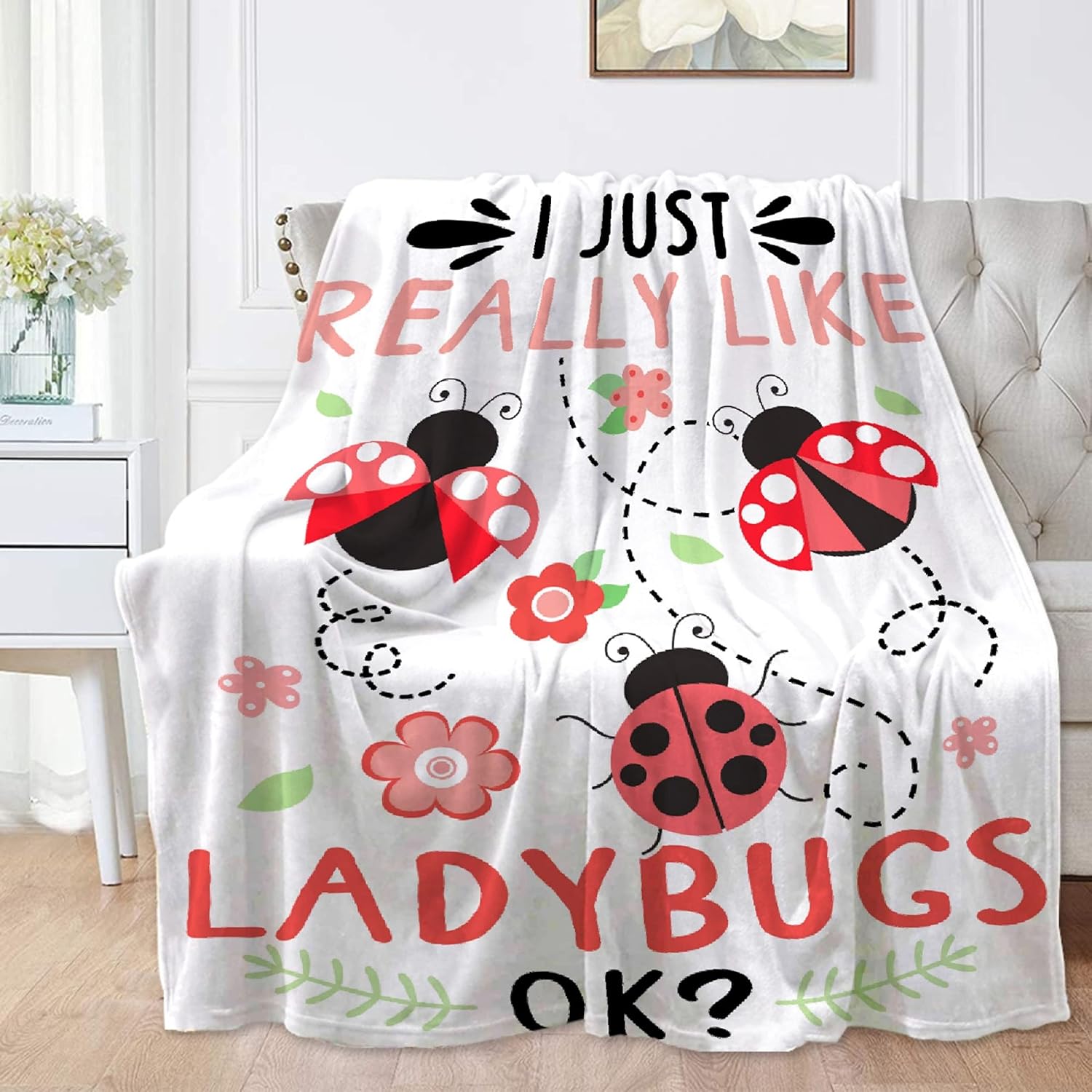 Amazon.com: Ladybug Blanket Gifts for Women - Really Like Ladybugs ...