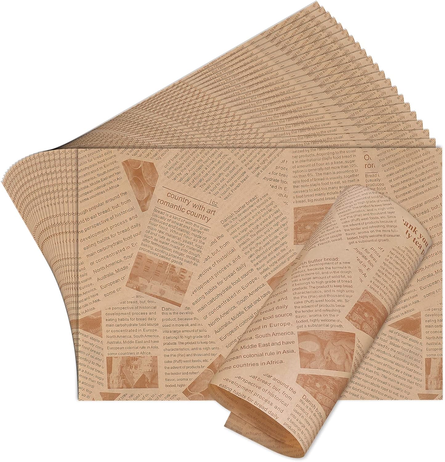 Amazon.de: Hejo 100 Blätter Backpapier, Pommes Papier für Korb, Burger ...
