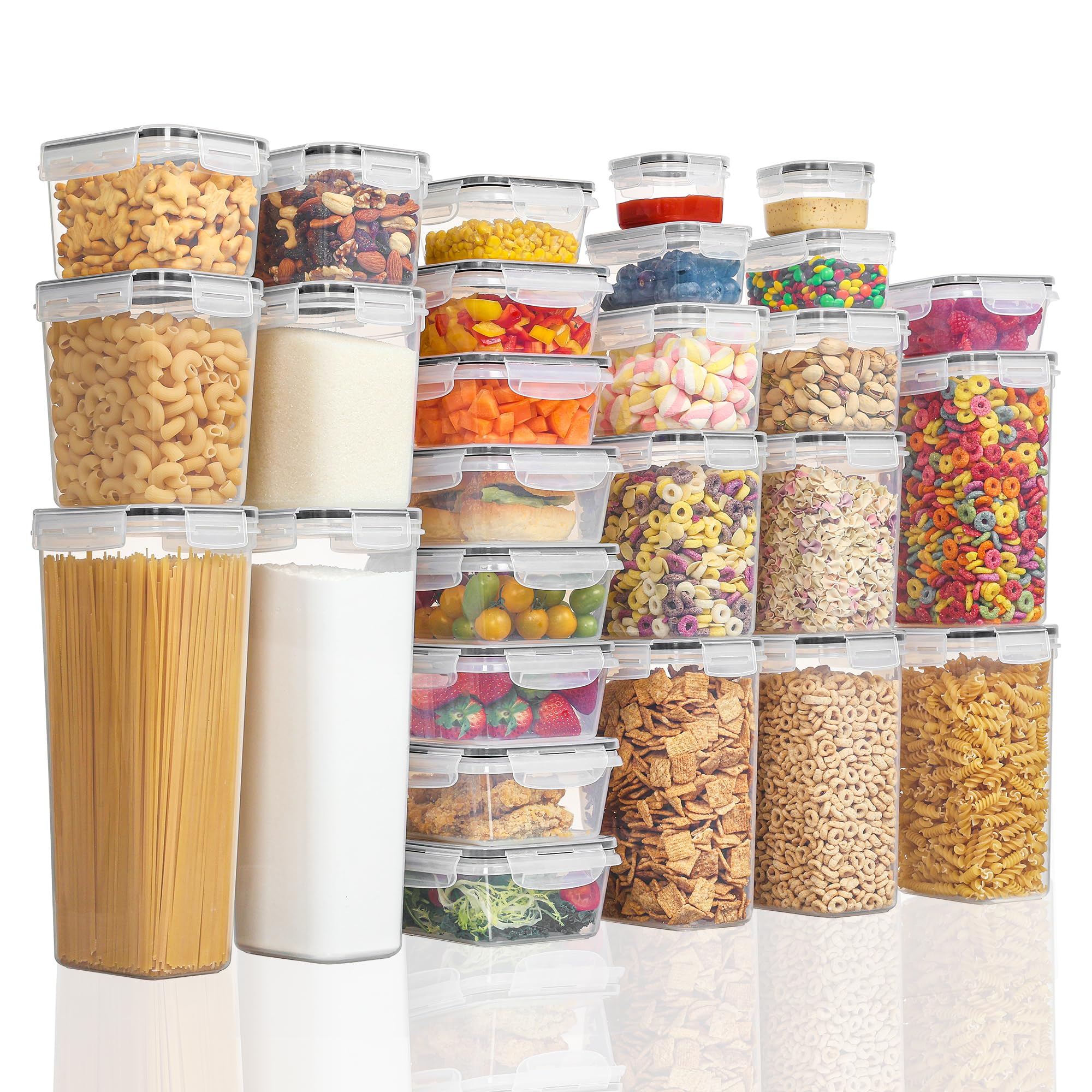 Amazon.com: Vtopmart 27 pcs Food Storage Containers Set,Plastic Kitchen ...