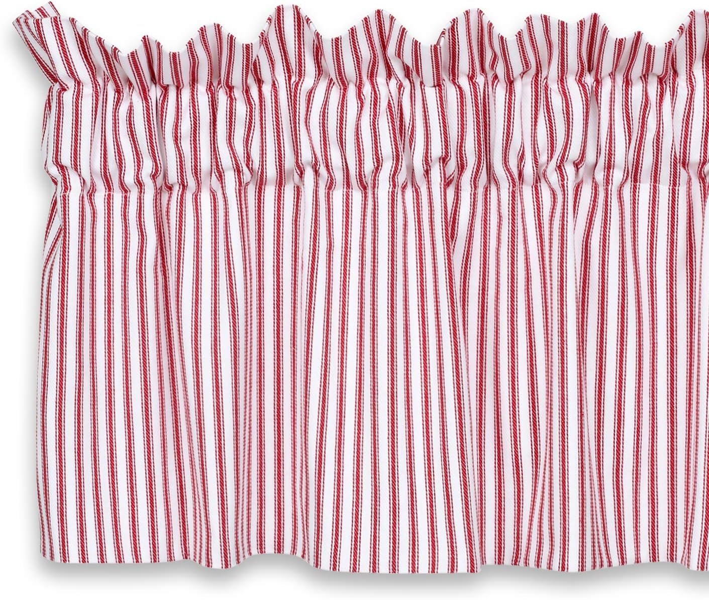 Amazon.com: Cackleberry Home Black and White Ticking Stripe Valance ...